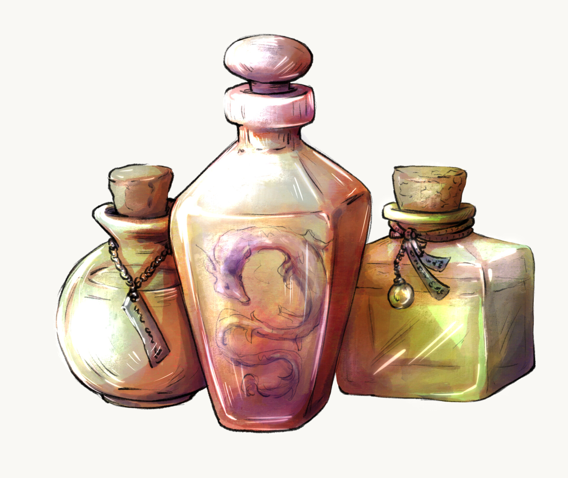 ArtStation - magic bottles