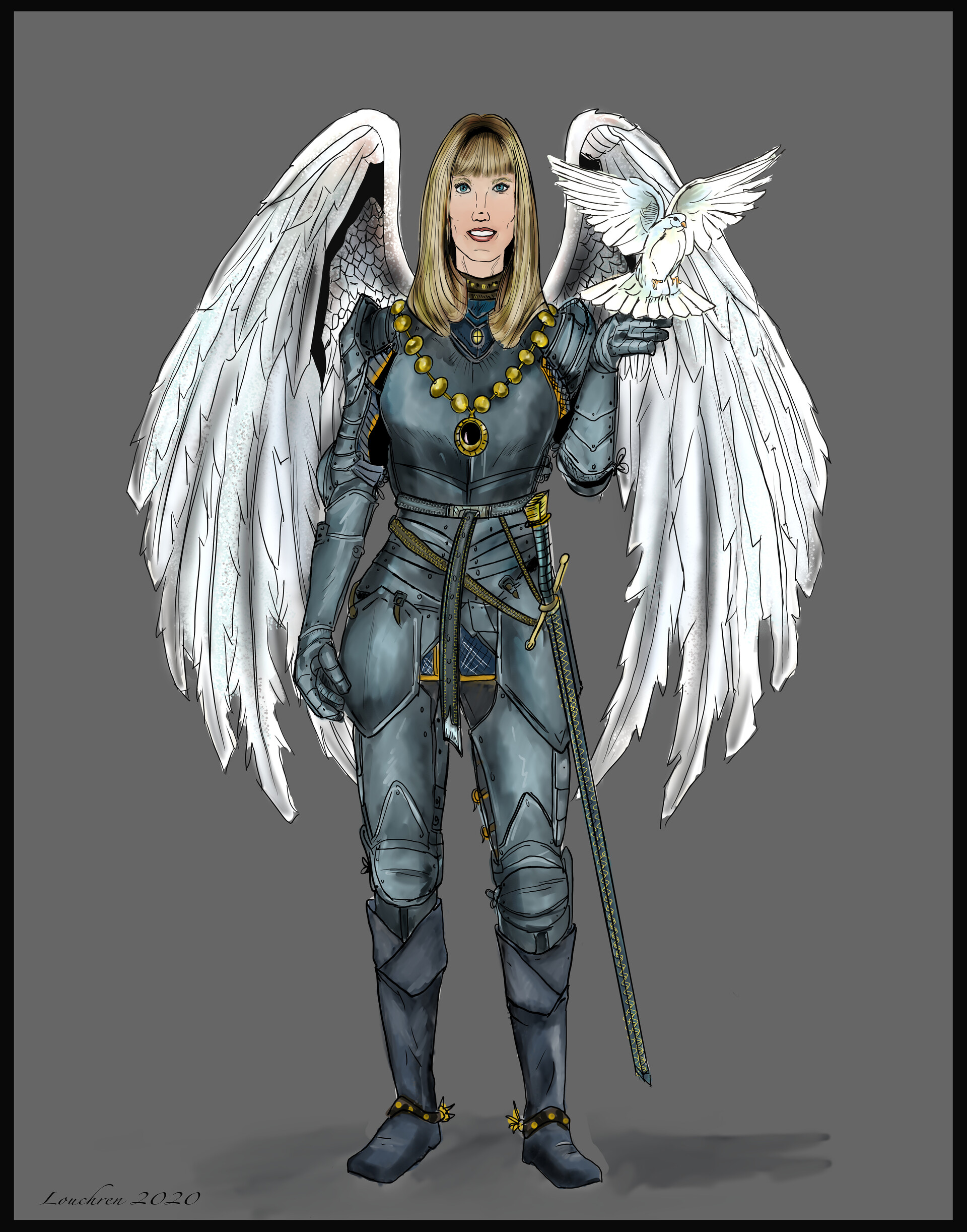 ArtStation - Lady blue knight