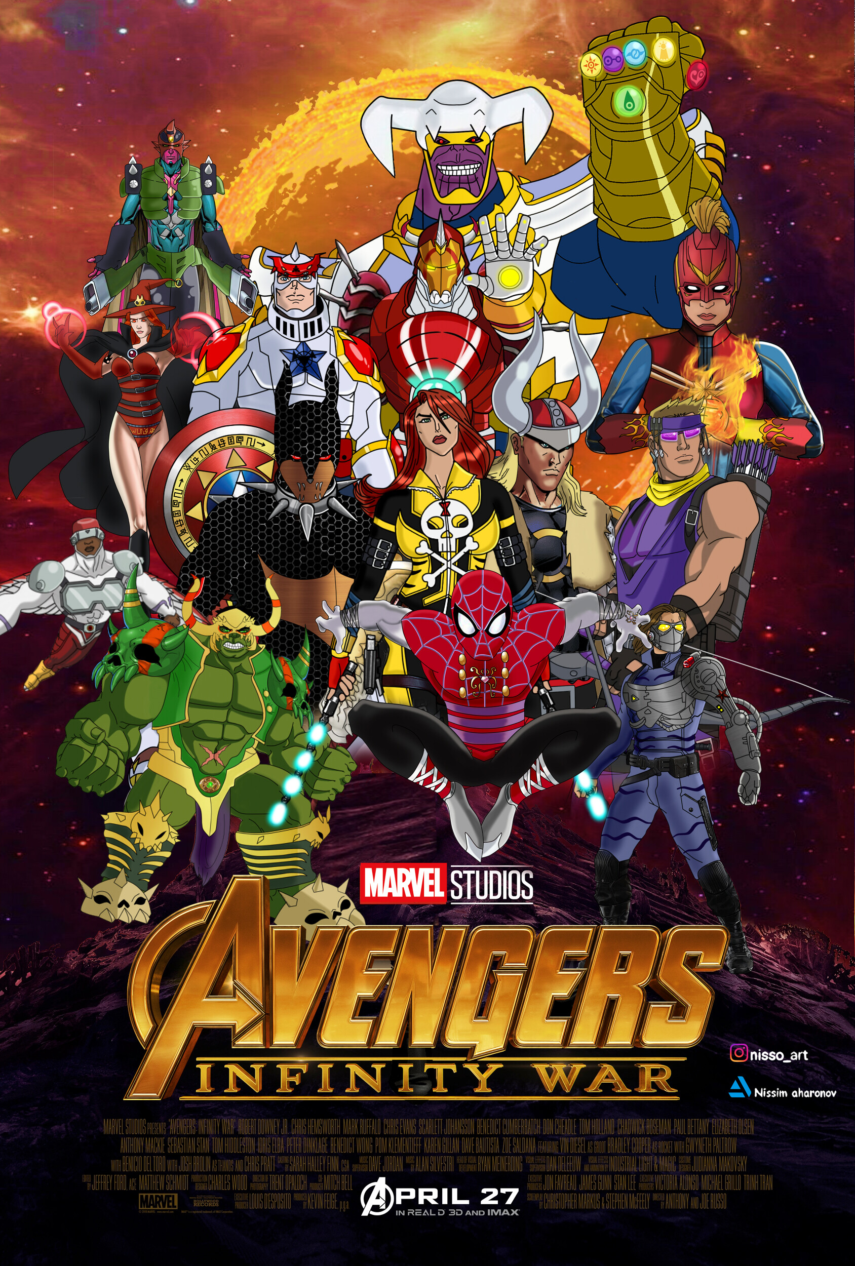 ArtStation - Digimon heroes - avengers