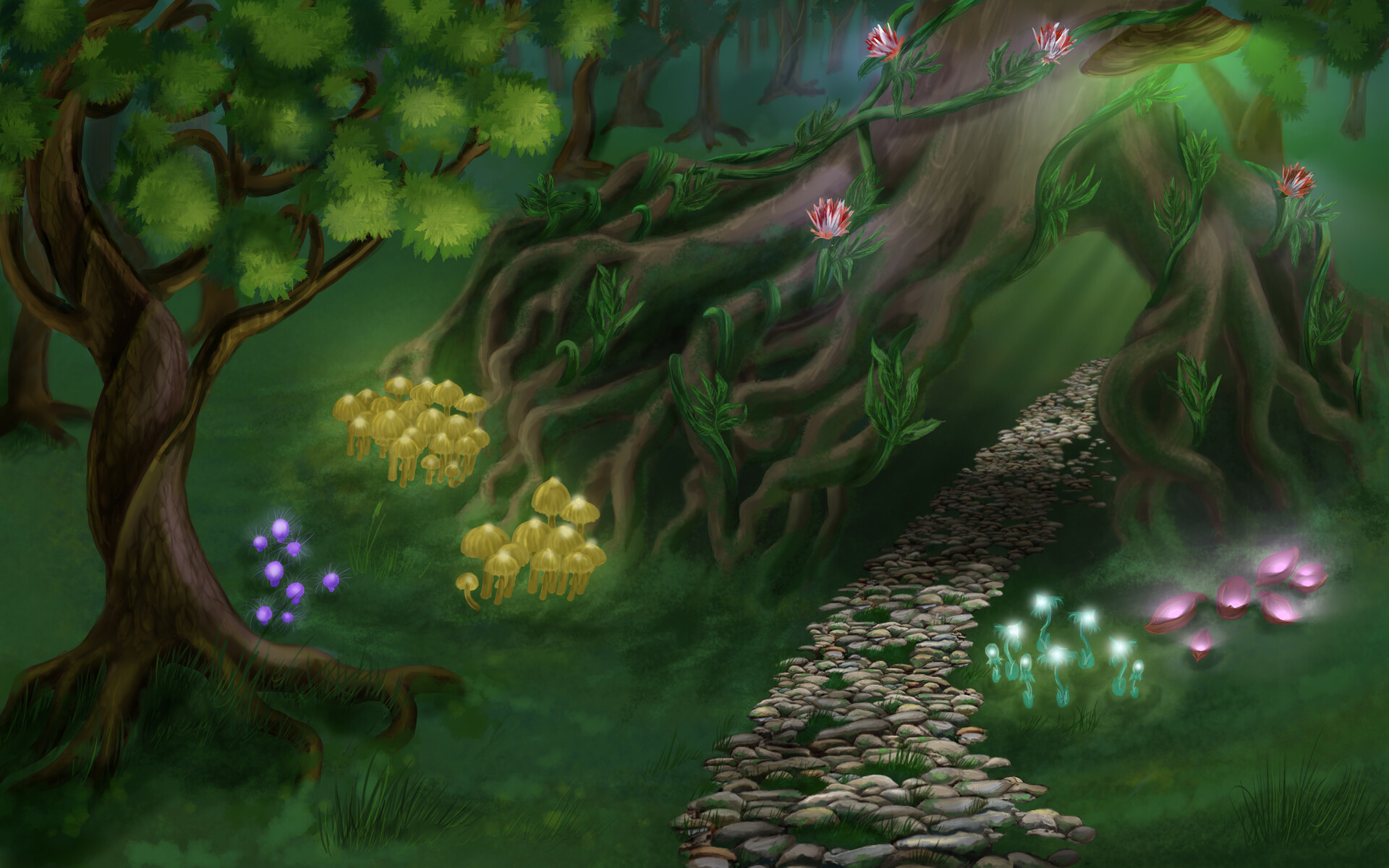 ArtStation - fantasy forest