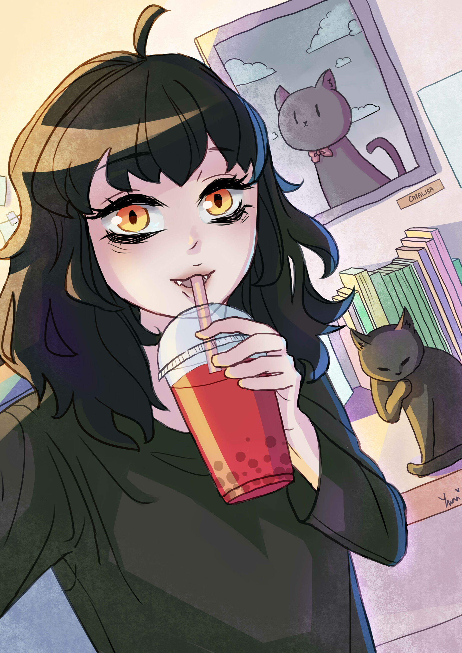 ArtStation - Vampire boba tea