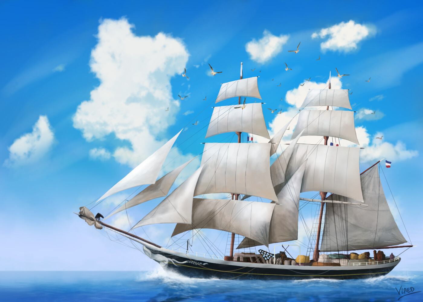 ArtStation - Sailing ship