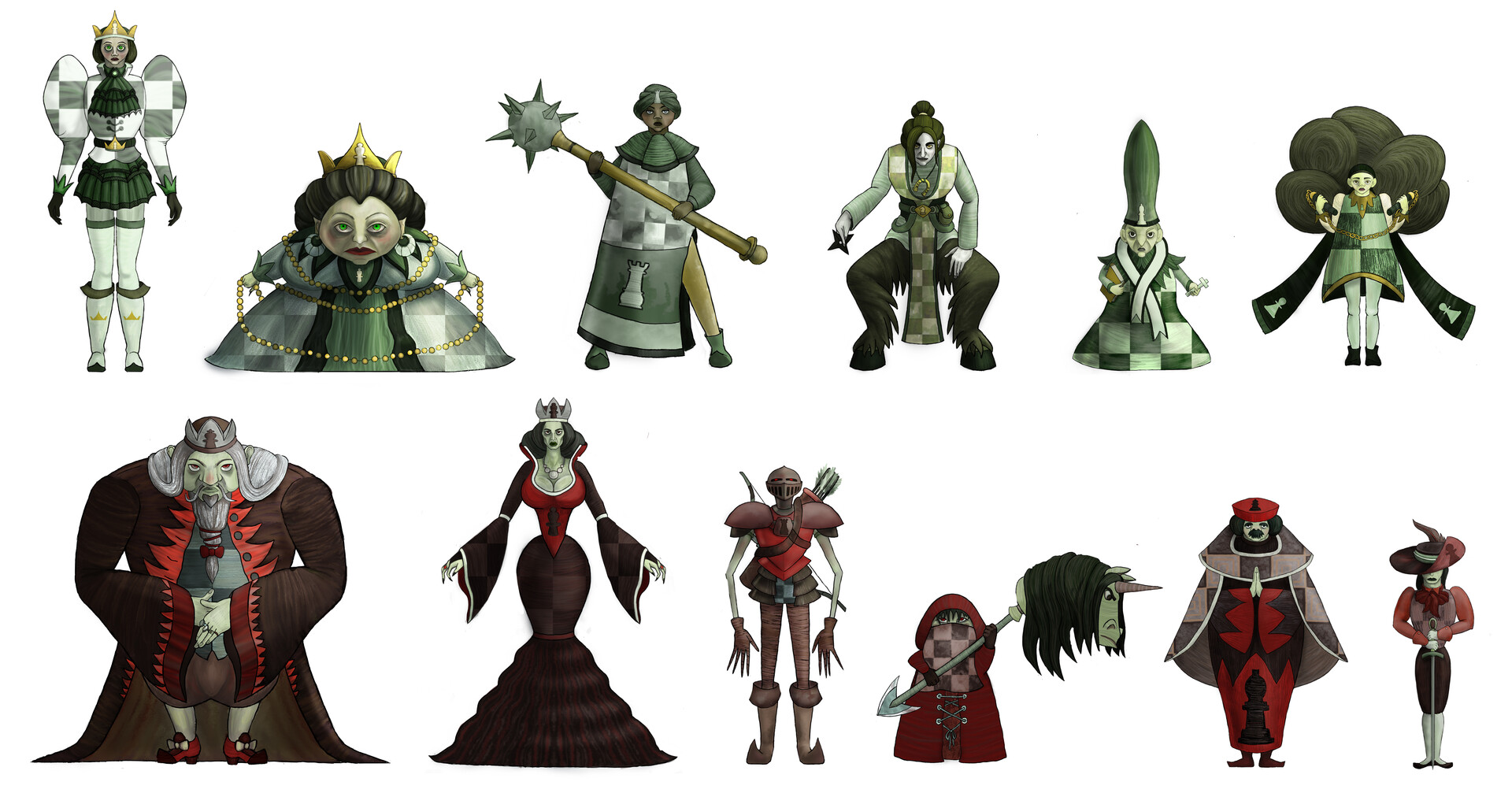 ArtStation - All chess characters together