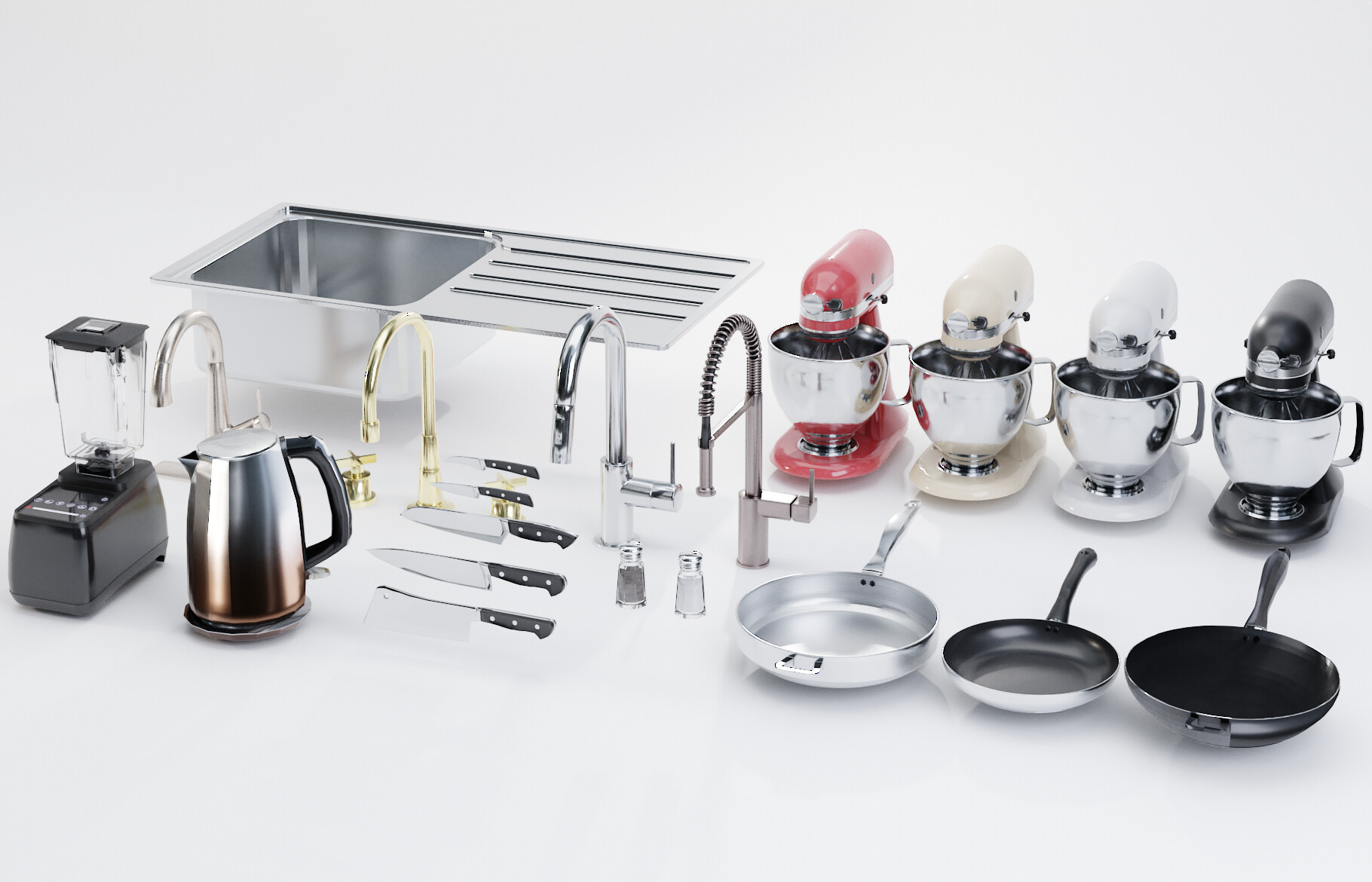 ArtStation - Collection of Kitchen Assets - 3D Model Pack