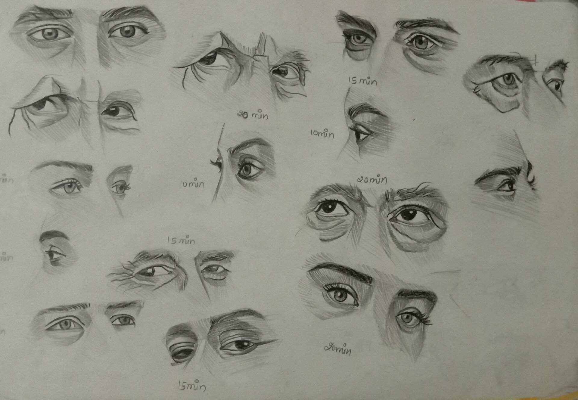 how to draw eyes lips and nose