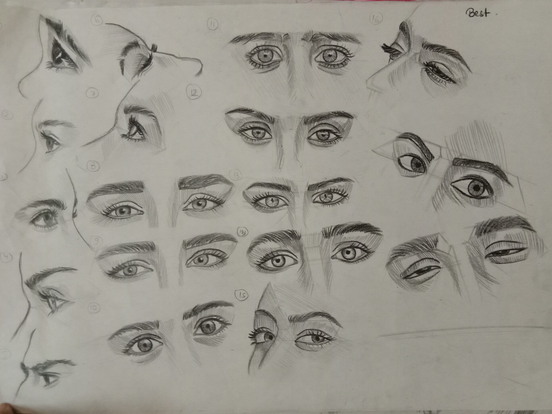 how to draw lips nose and eyes