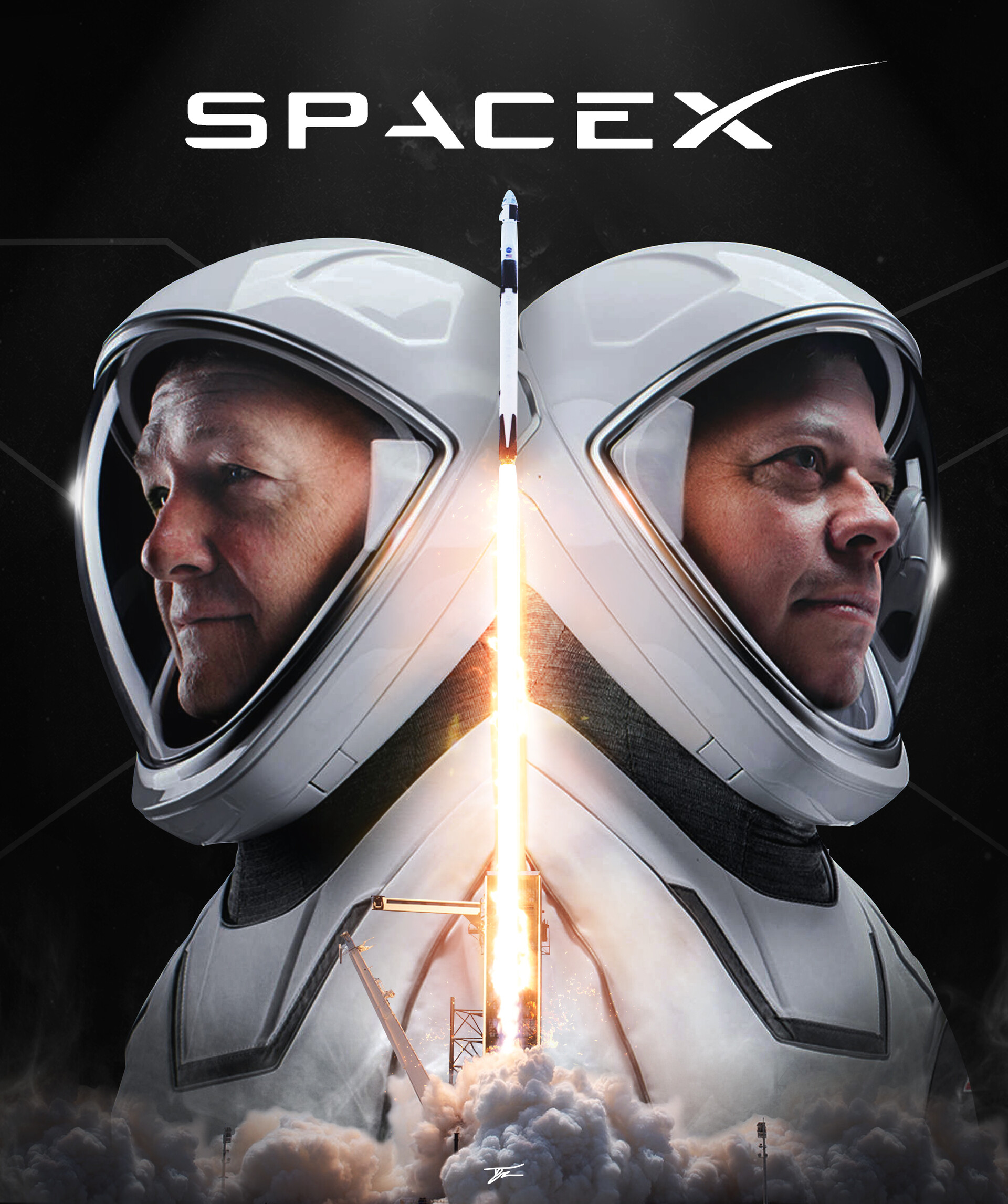 ArtStation - SpaceX Dragon Mission Advertisement