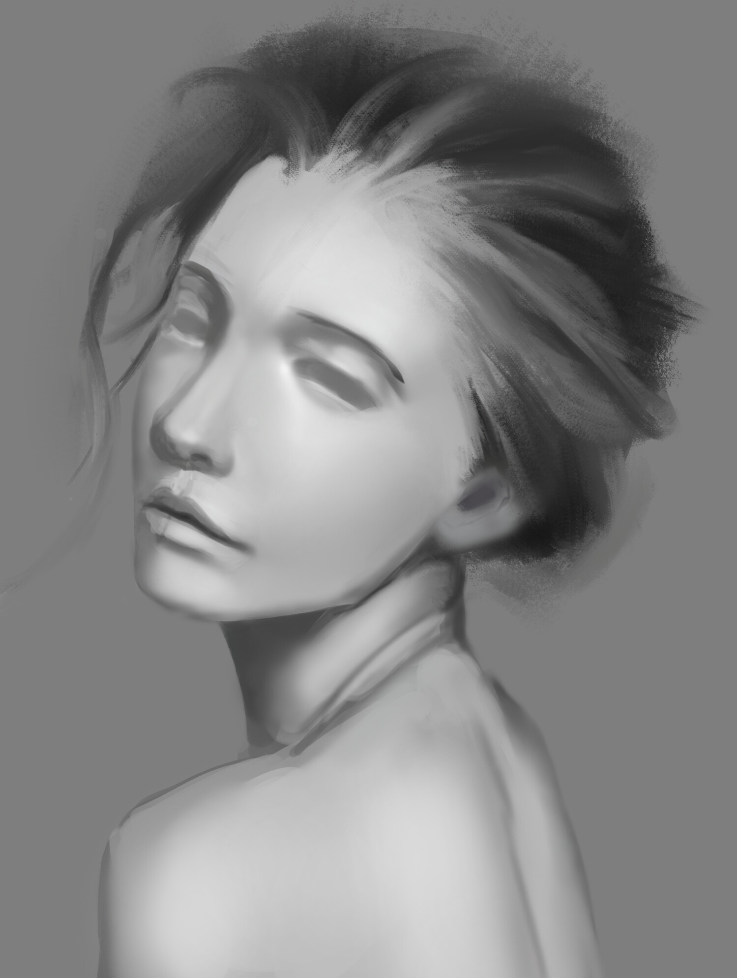 ArtStation - a head painting practice