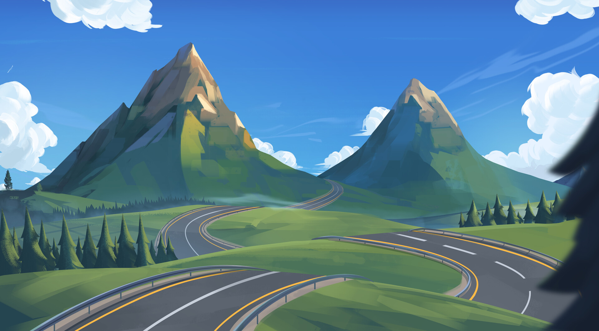 ArtStation - Background Design For Animation Contest