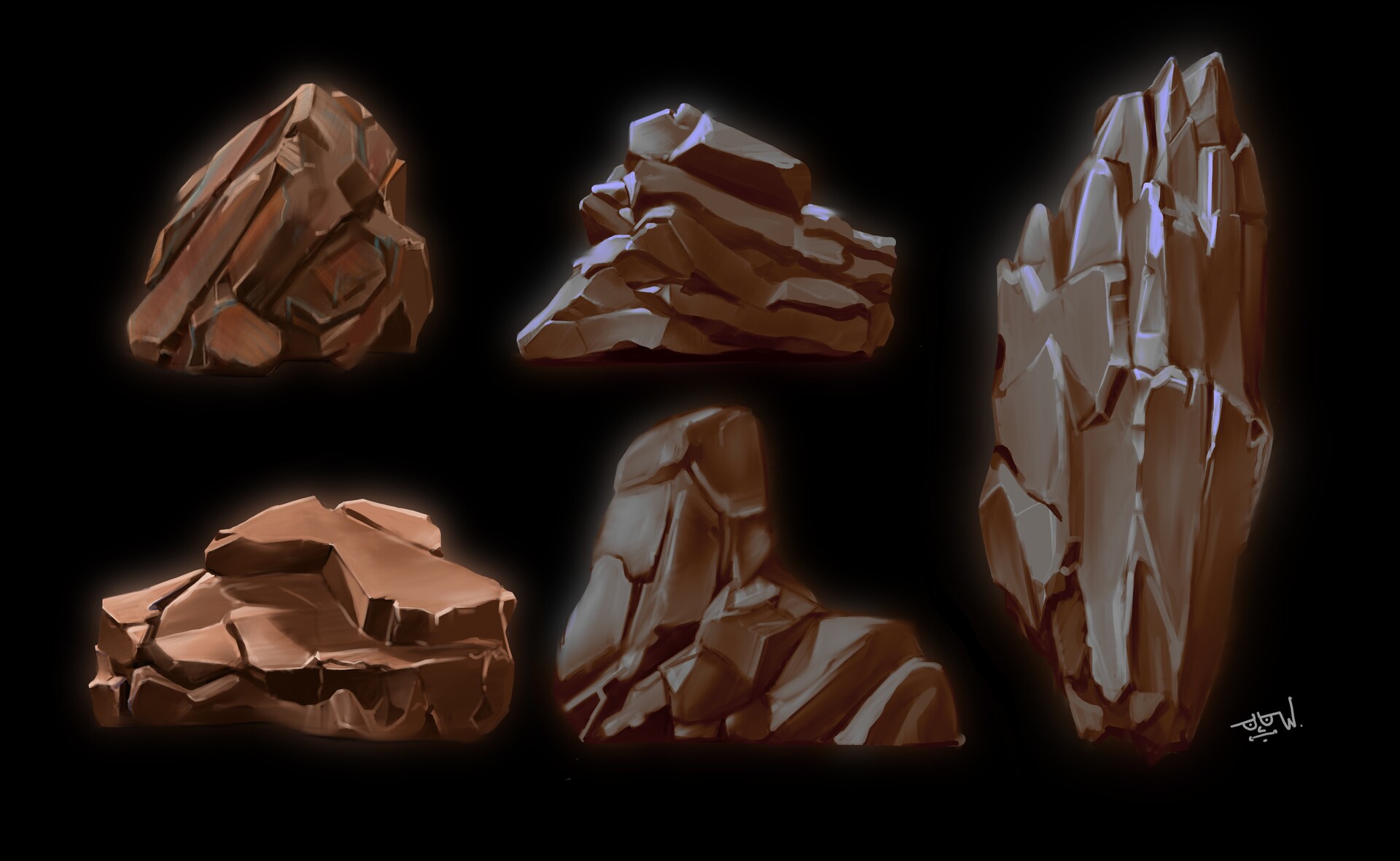 ArtStation - Study stones