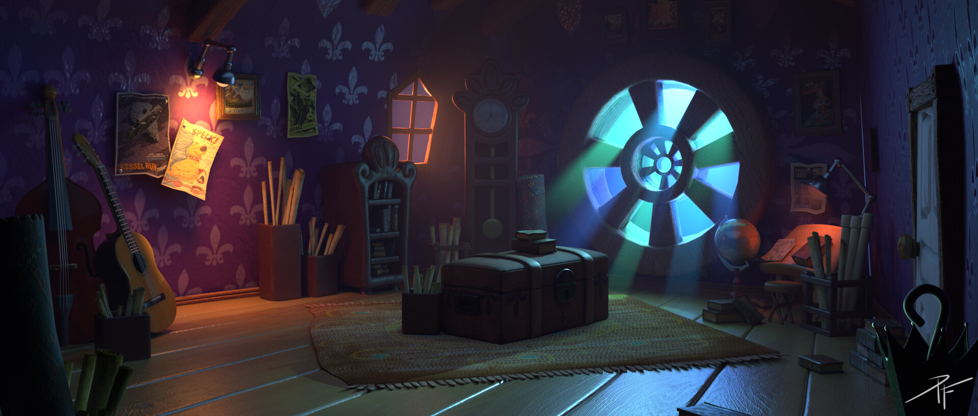ArtStation - Magical ATTIC - Lighting Exercise