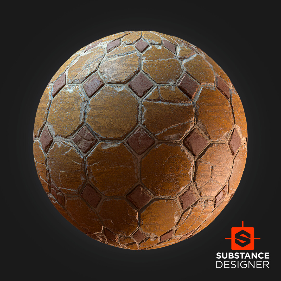 ArtStation - Substance Designer - Sandstone Floor Tiles