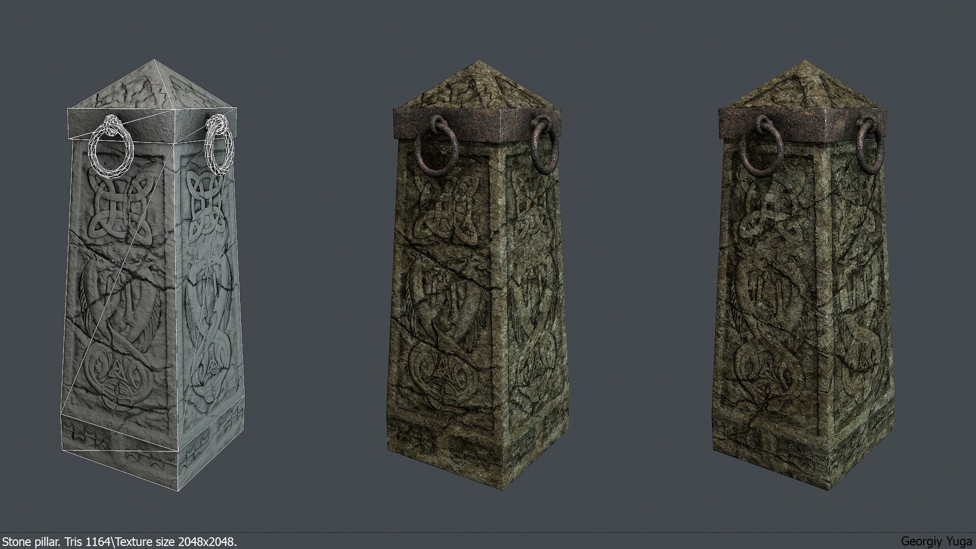 ArtStation - Stone Pillar - 3D Model.
