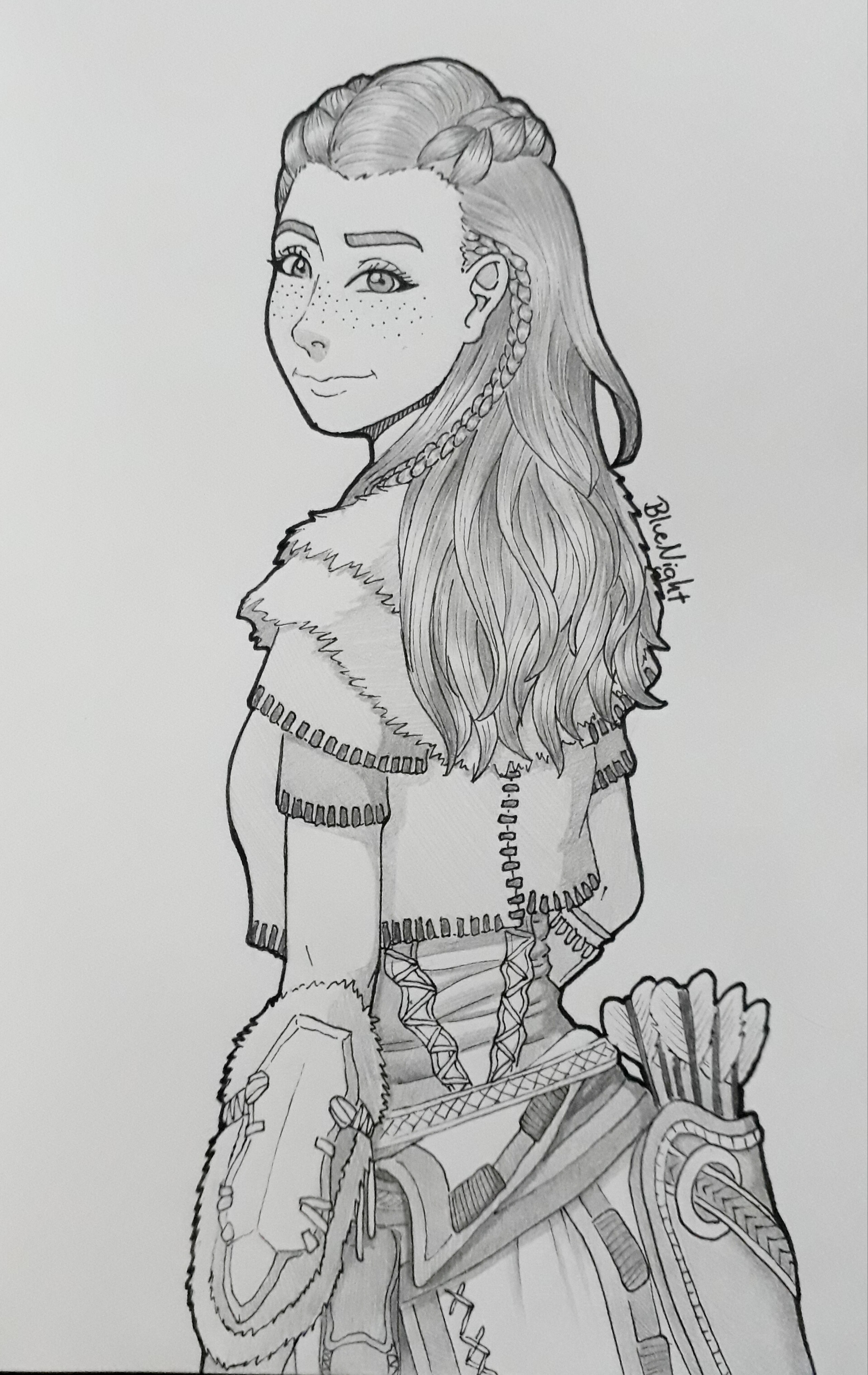 ArtStation - Sketch of Aloy
