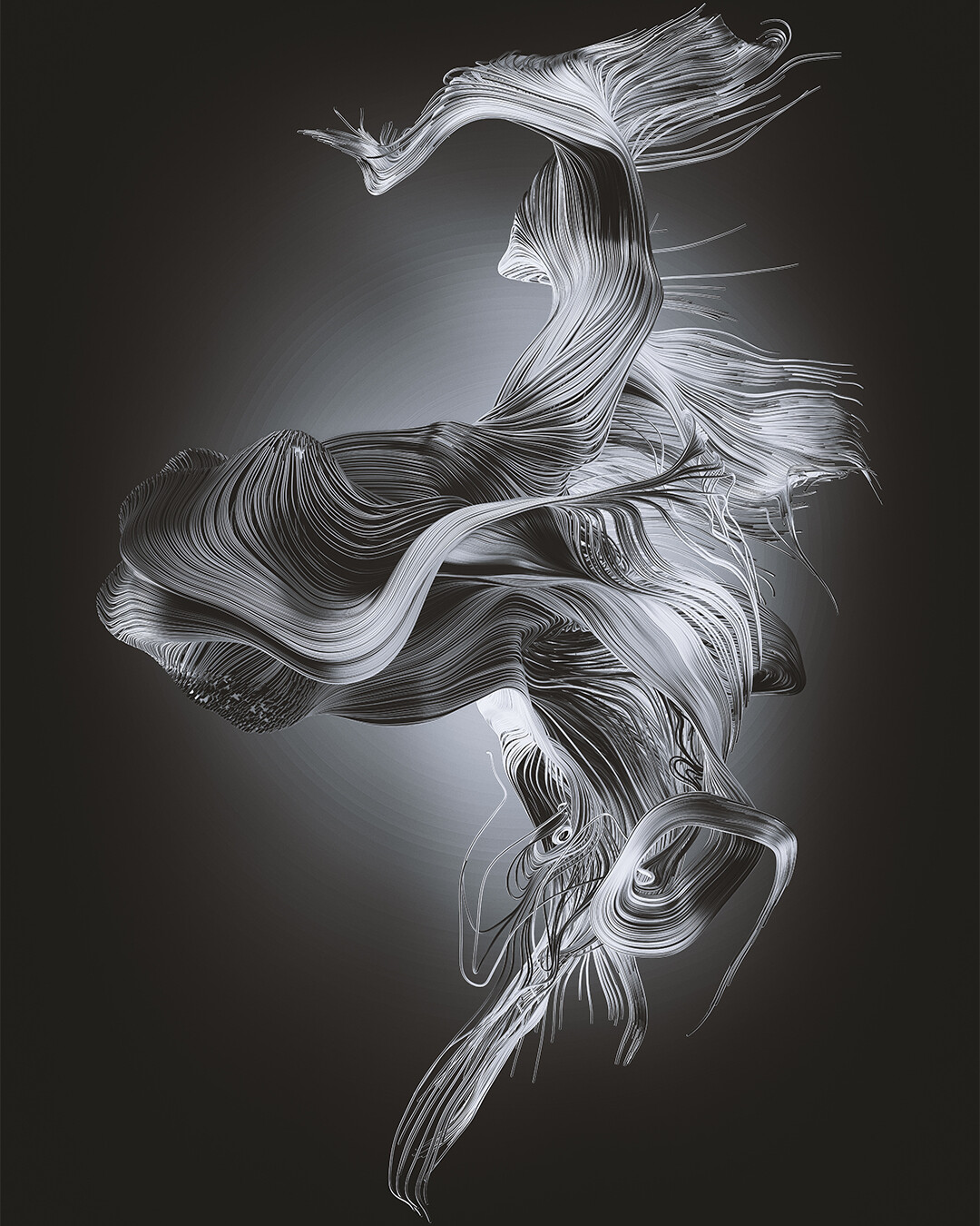 ArtStation - Chaotic Lines #7_b&w