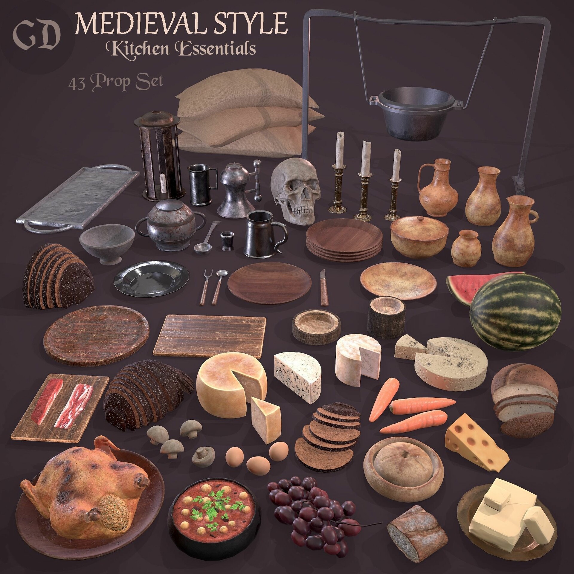 ArtStation - Medieval Kitchen Essentials