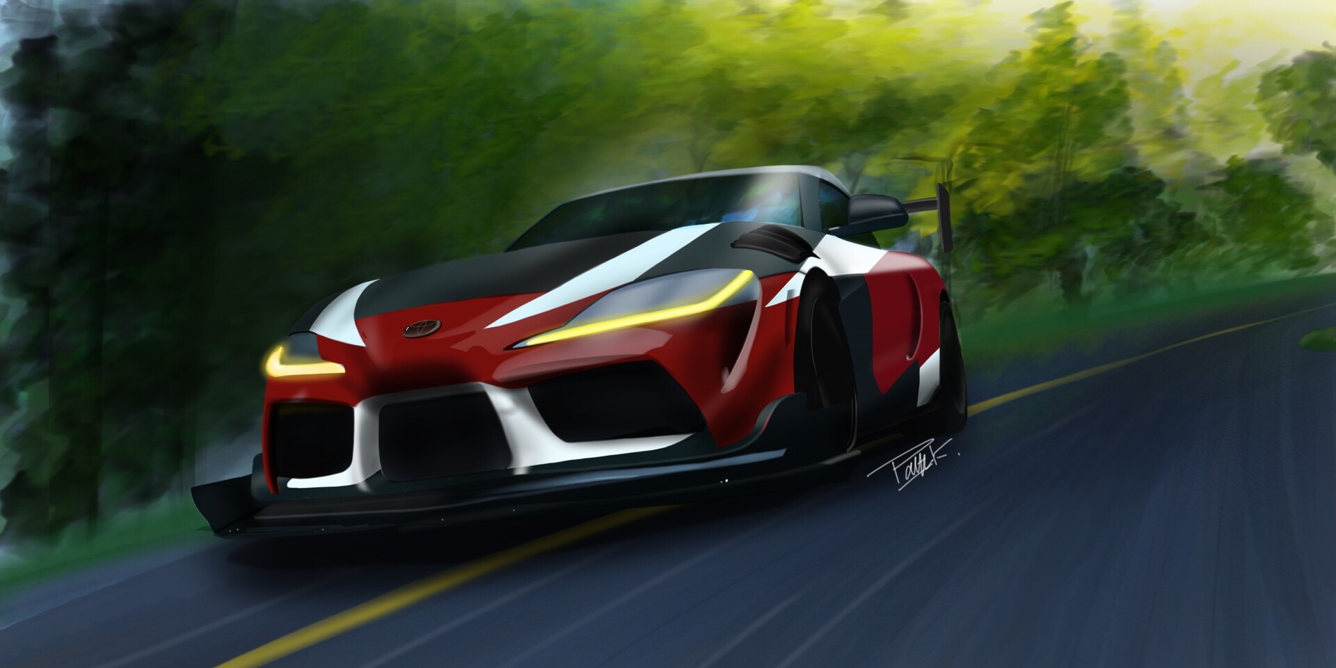 ArtStation - A90 Toyota GR Supra Time Attack Car