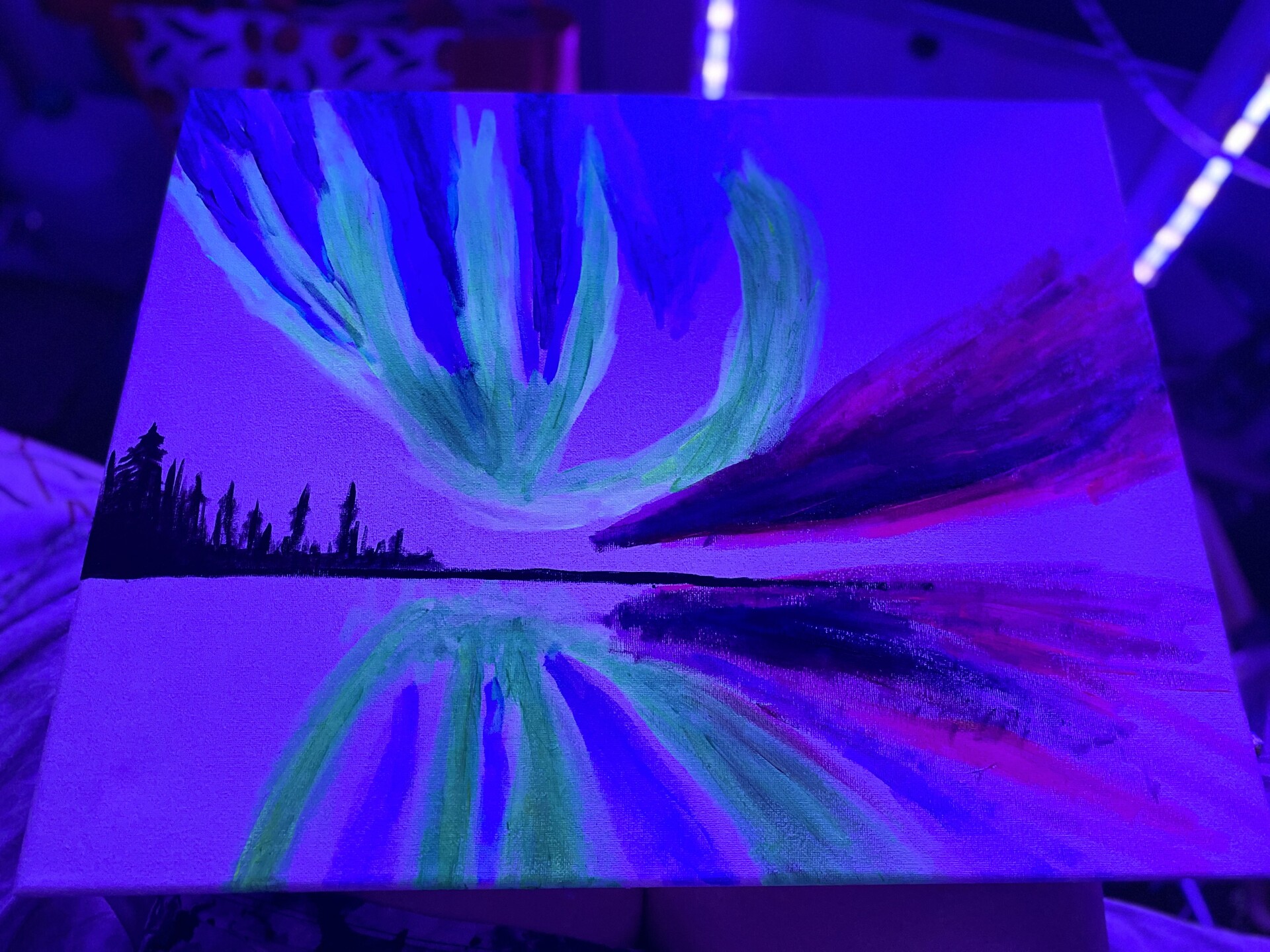 Alana Bell - Northern Lights Painting