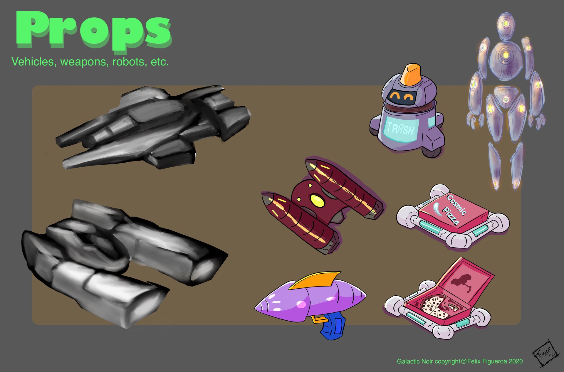 ArtStation - Props for Galactic Noir