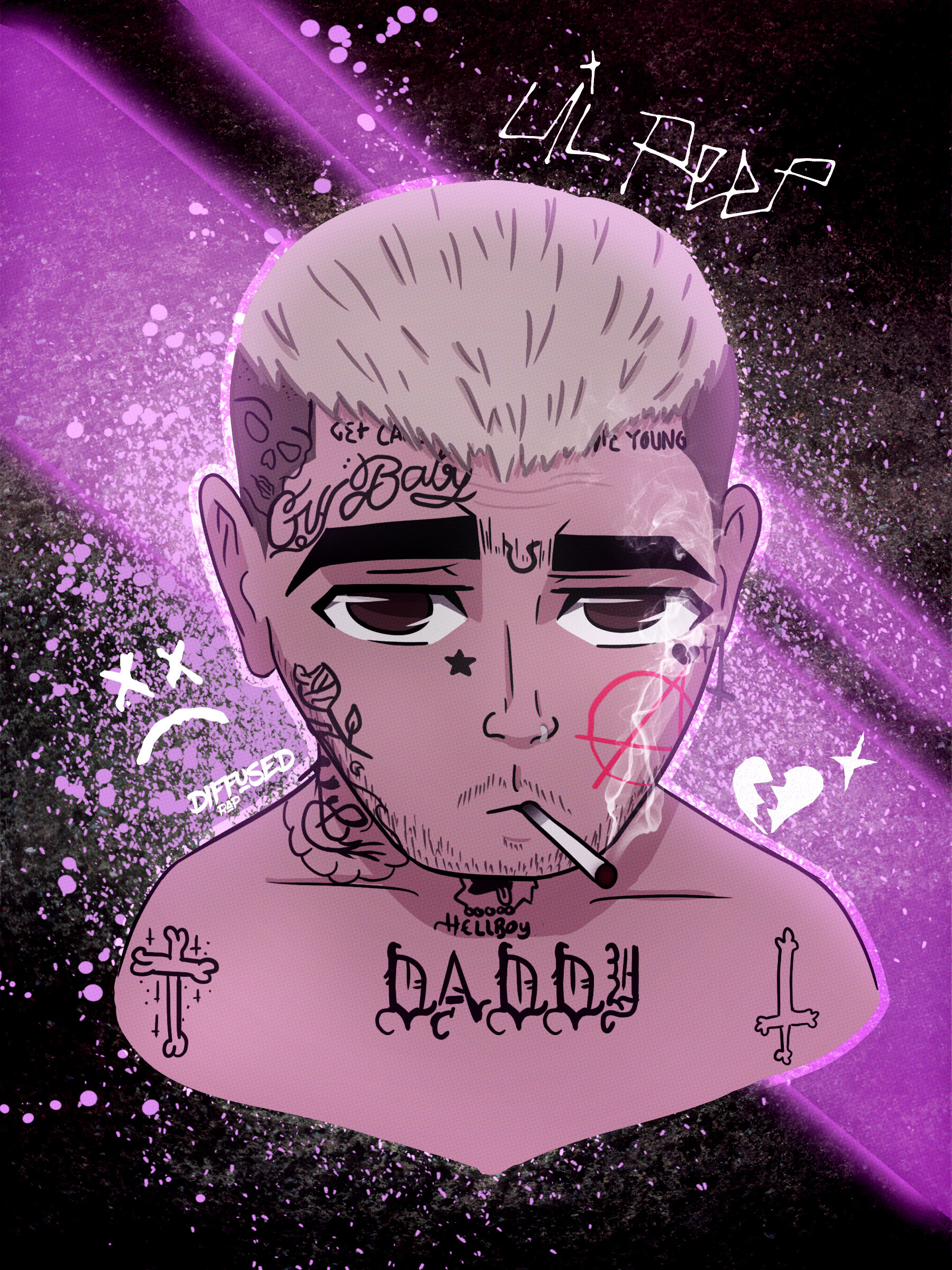 ArtStation - Lil Peep Illustration