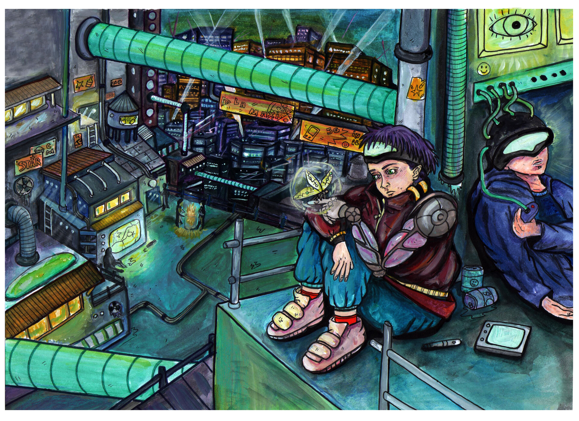 ArtStation - Cyberpunk / traditional painting