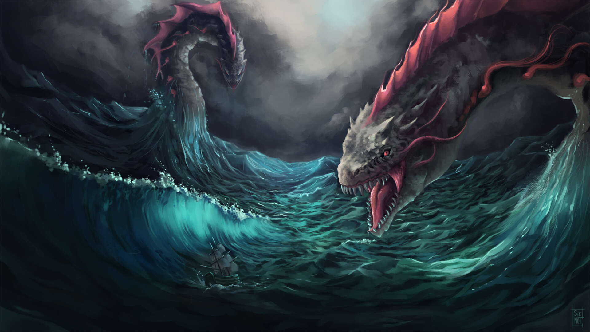 Path of Miranda: Gone Fish by Atey Ghailan : ImaginaryLeviathans