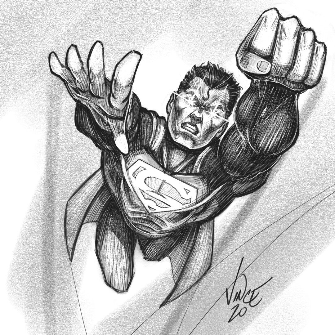 how to draw man of steel