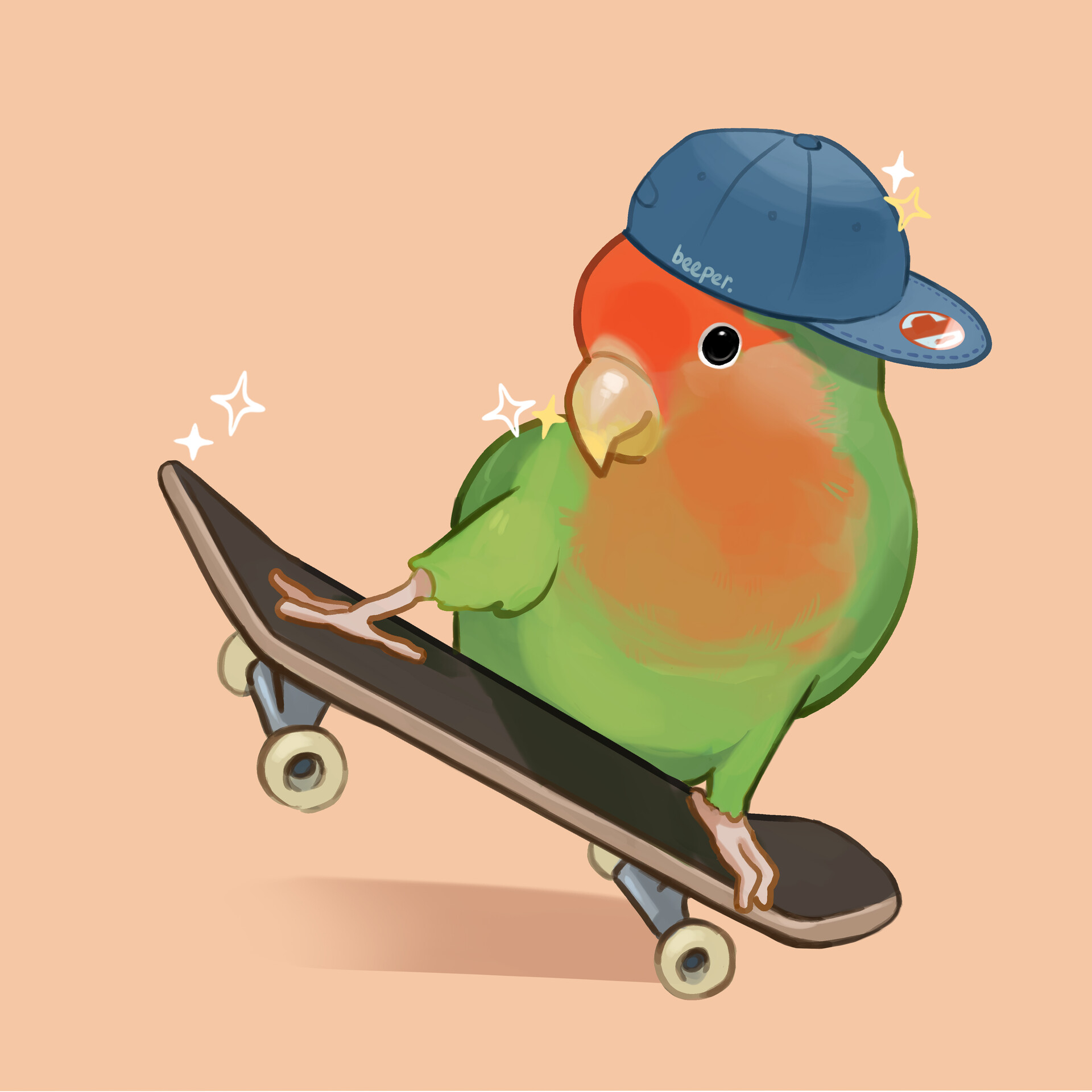 ArtStation - Skater birb