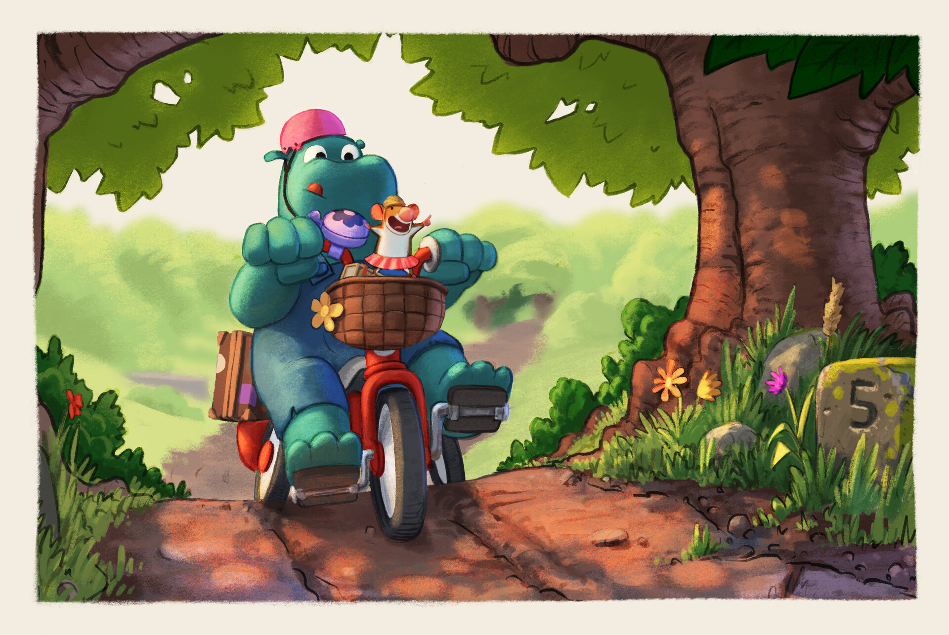 ArtStation - Mouse and Hippo are going on summer holiday!