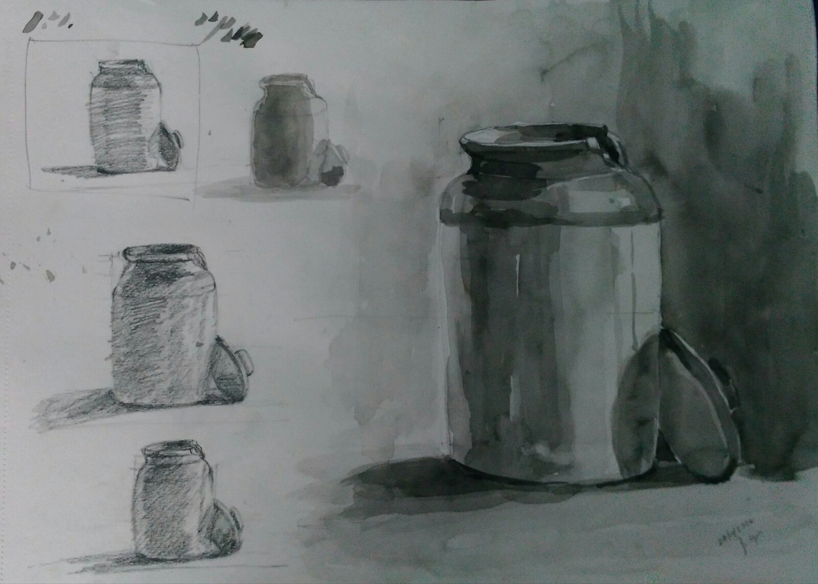 ShyamSagar.S (SAGA) - Still life Value study - Watercolor