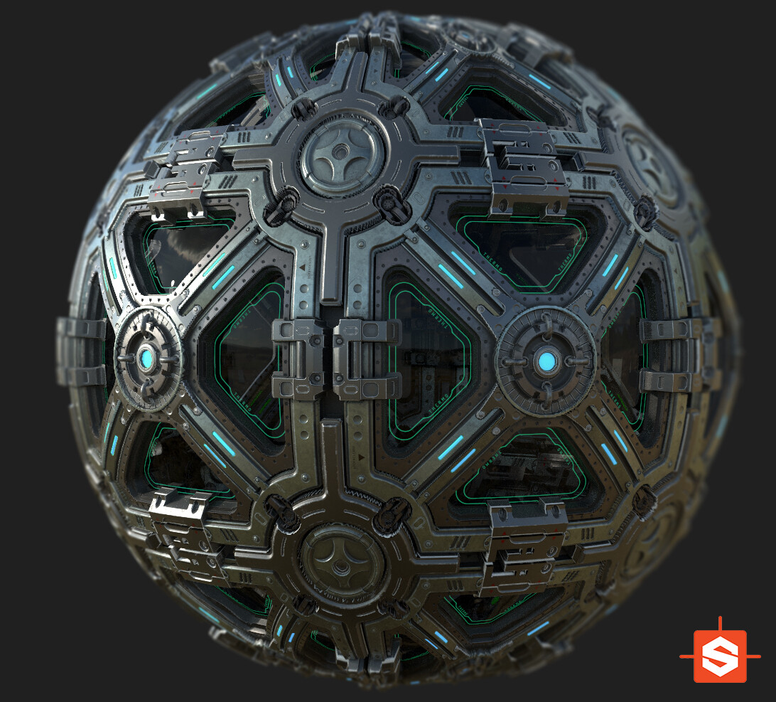 Stephen Rebeiro - Sci-Fi Panel Material in Substance Designer