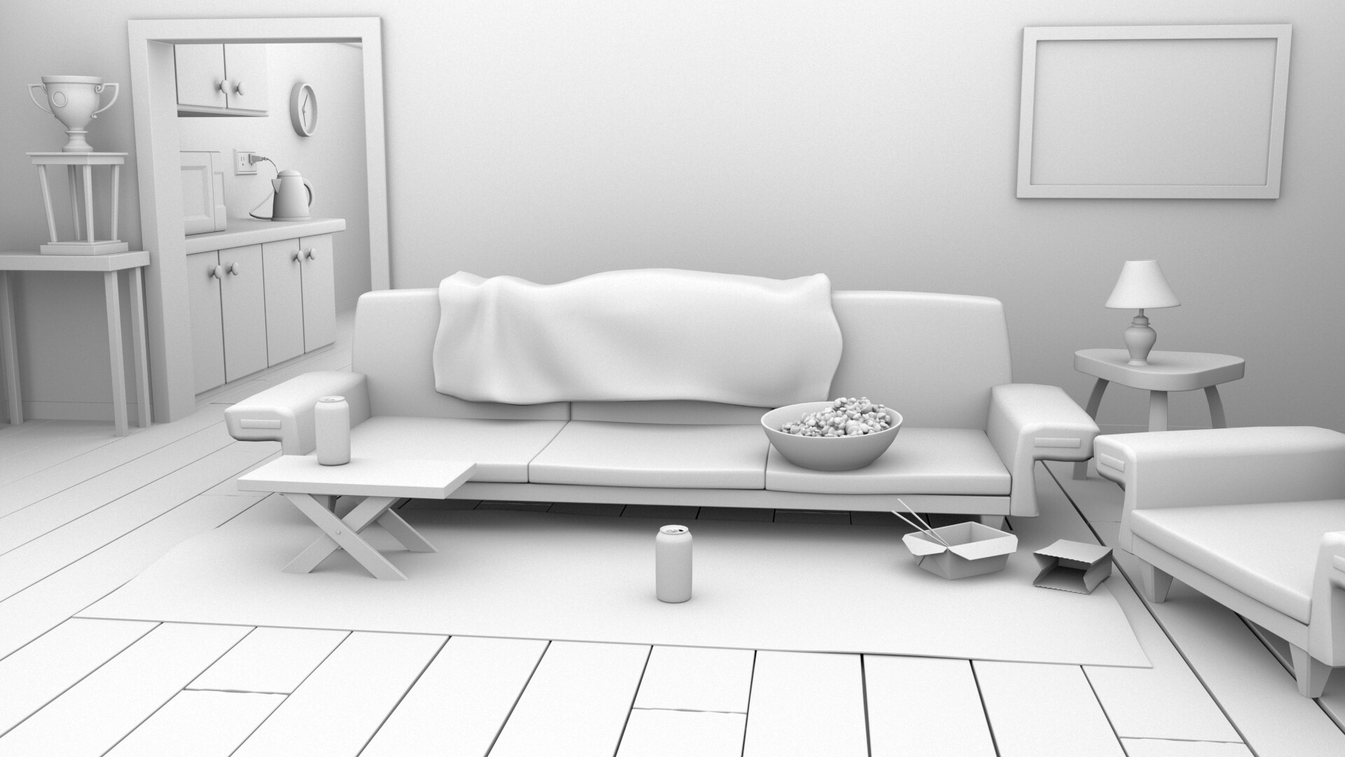 ArtStation - 3D livingroom
