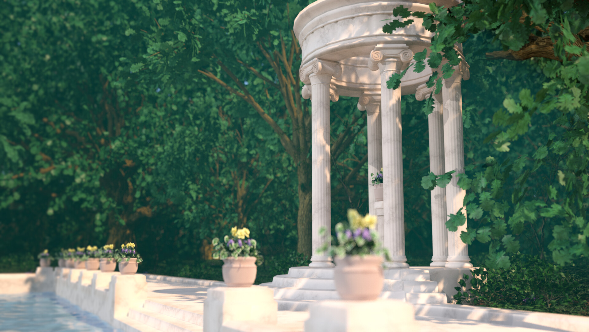 ArtStation - Greek Bathing Pool