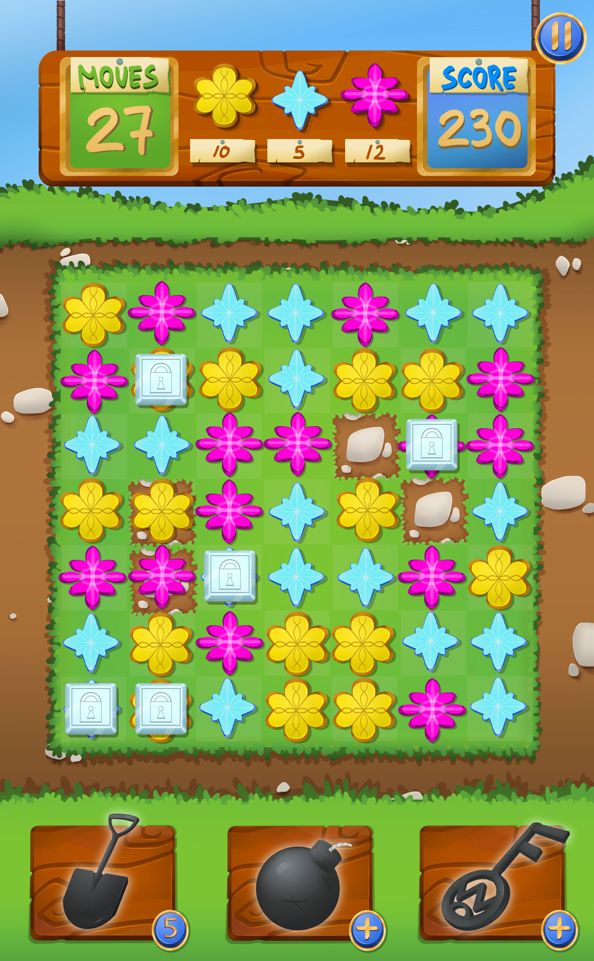 ArtStation - match 3 UI