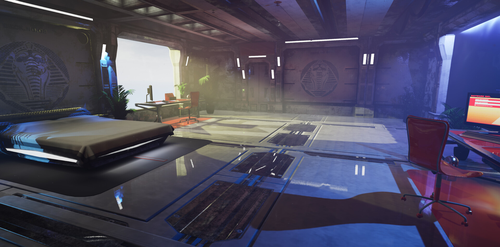 ArtStation - StarShip module, living quarters