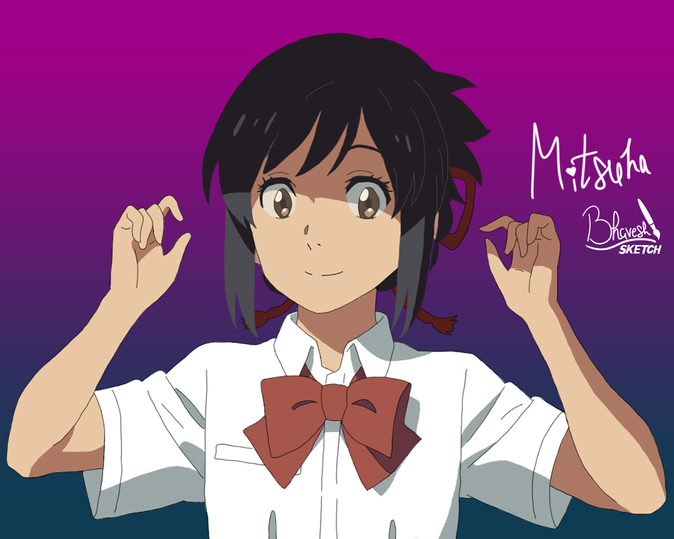 ArtStation - Mitsuha Digital Painting