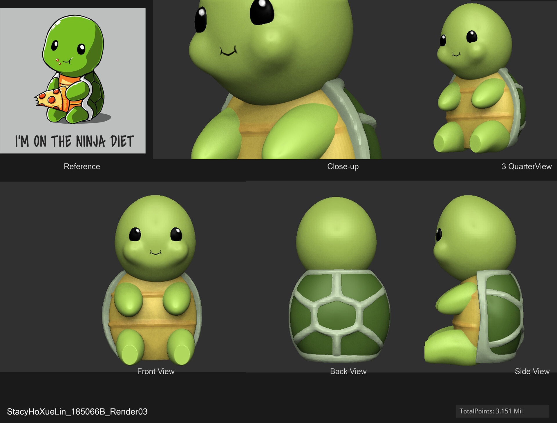 ArtStation - turtle with pizza