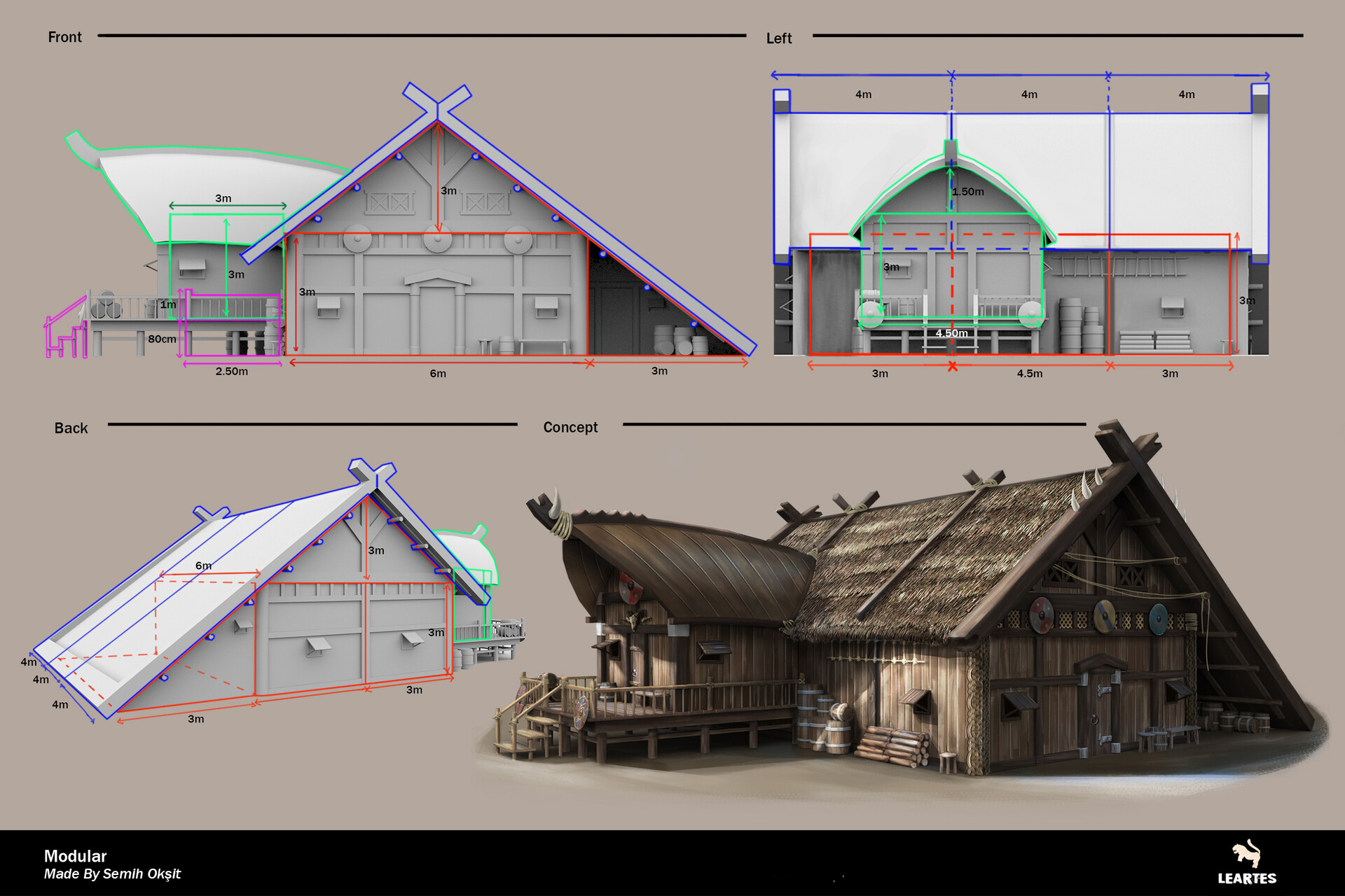Leartes Studios - Viking House 01 / Concept Art