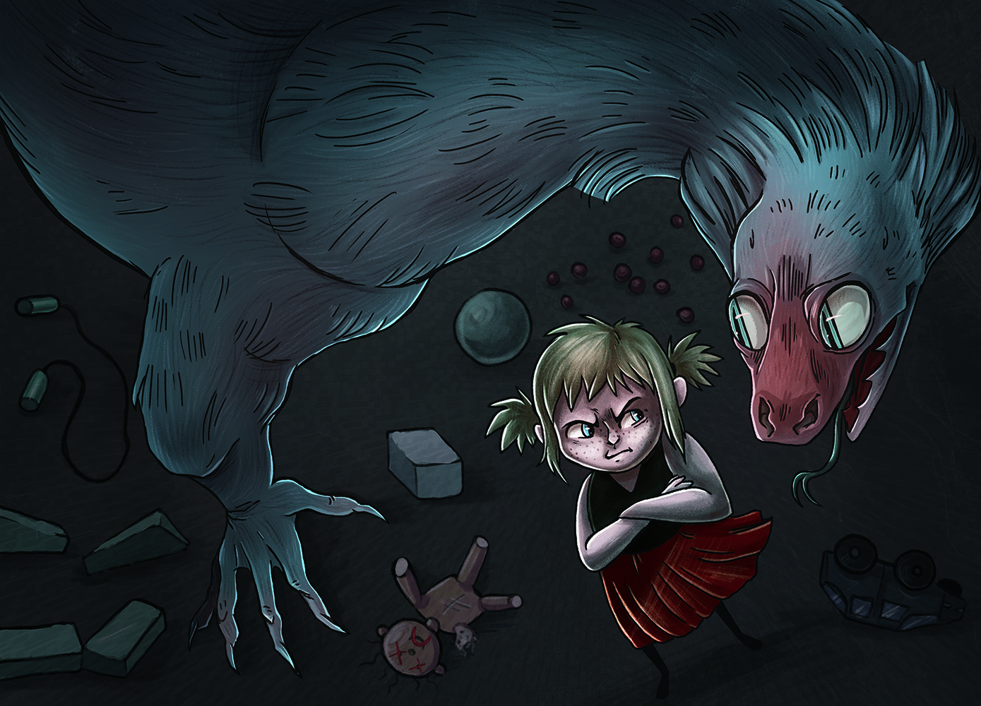 ArtStation - Monster Behind My Back