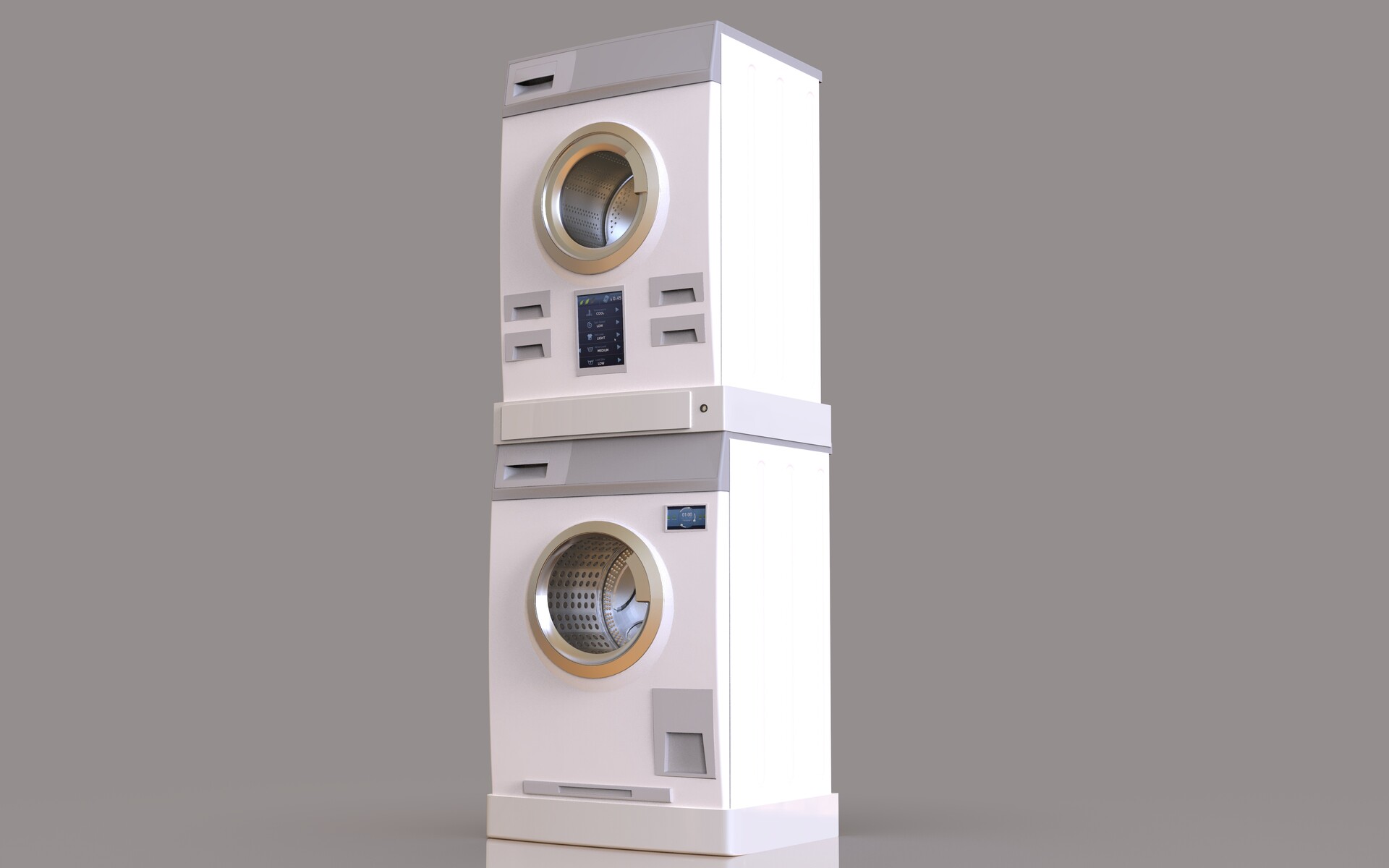 ArtStation - Realistic Washing Machine/Dryer Combo Concept