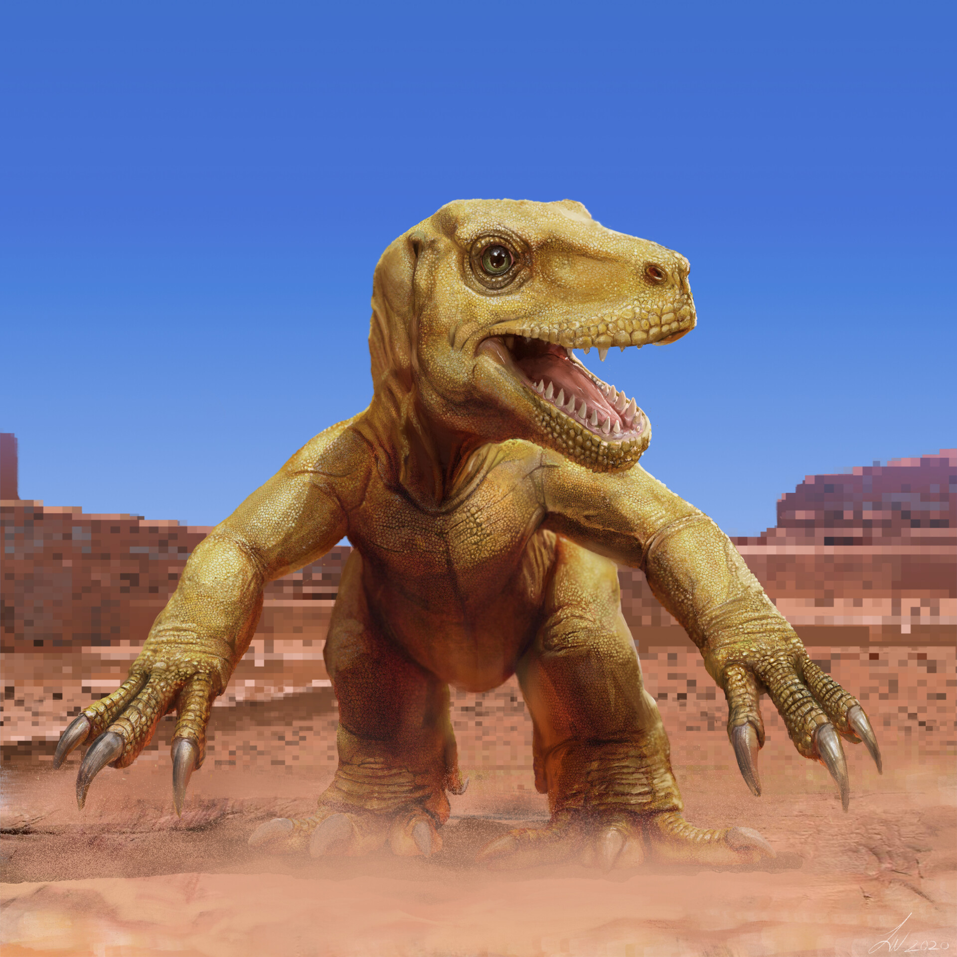 ArtStation - Realistic Digimon: Agumon