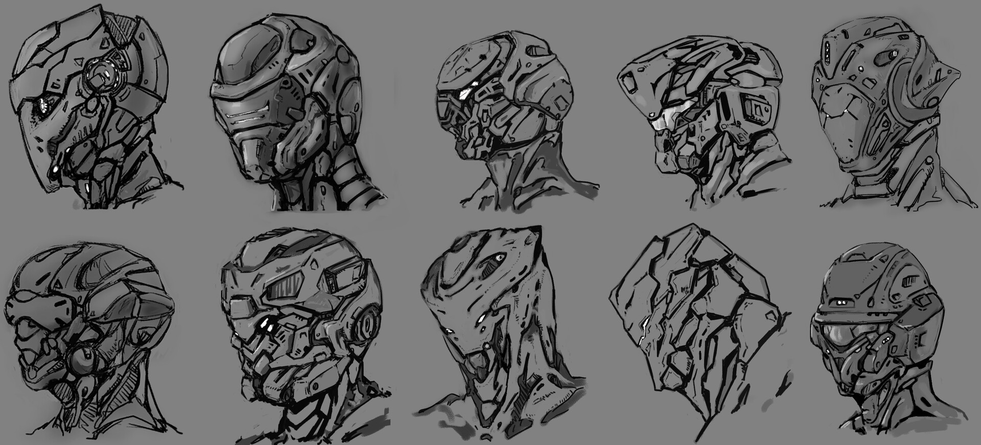 ArtStation - 100 mechanics helmet design-50-60