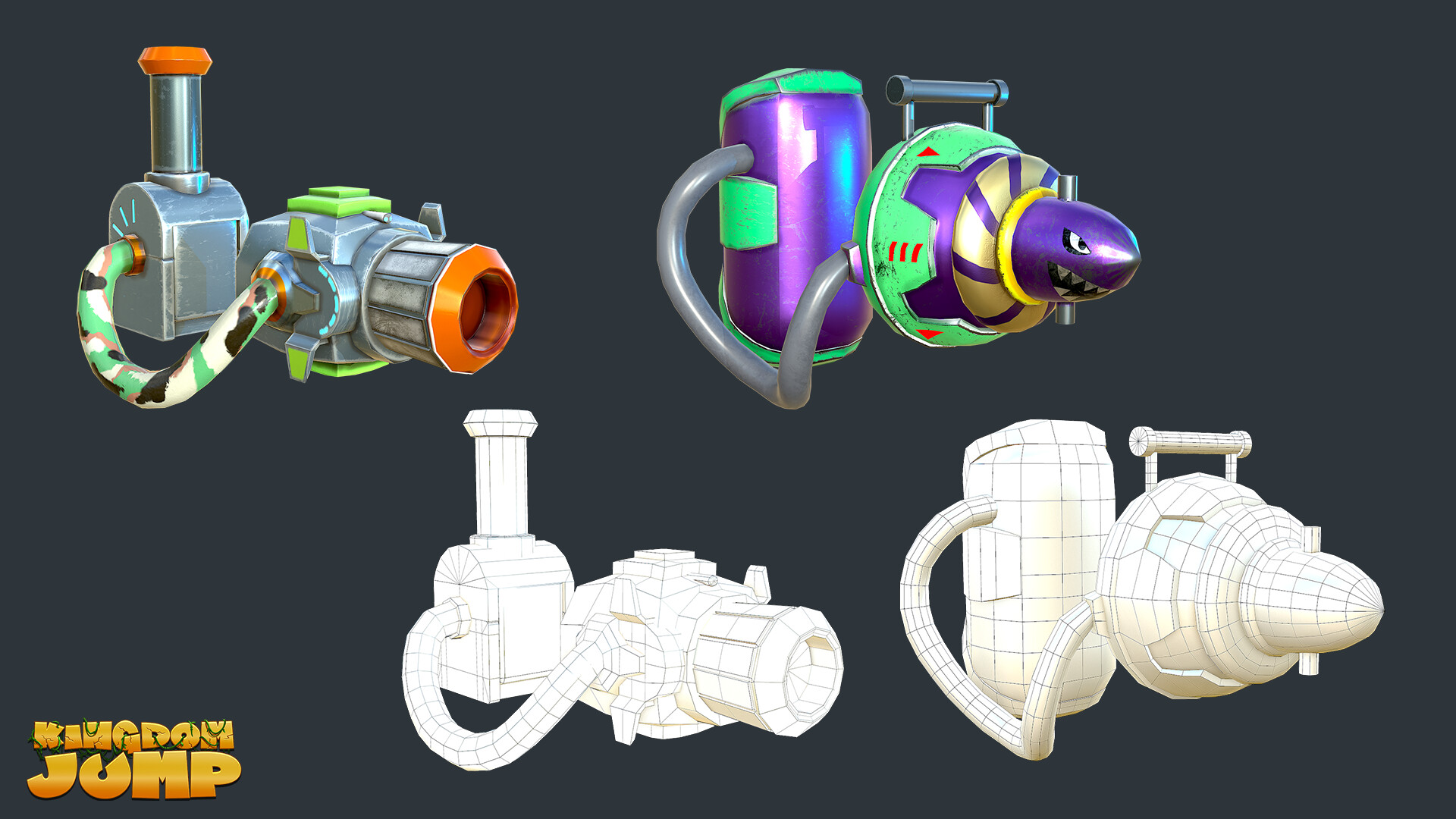 Bryan Loo - Kingdom Jump Gun Emblem Icons Assets