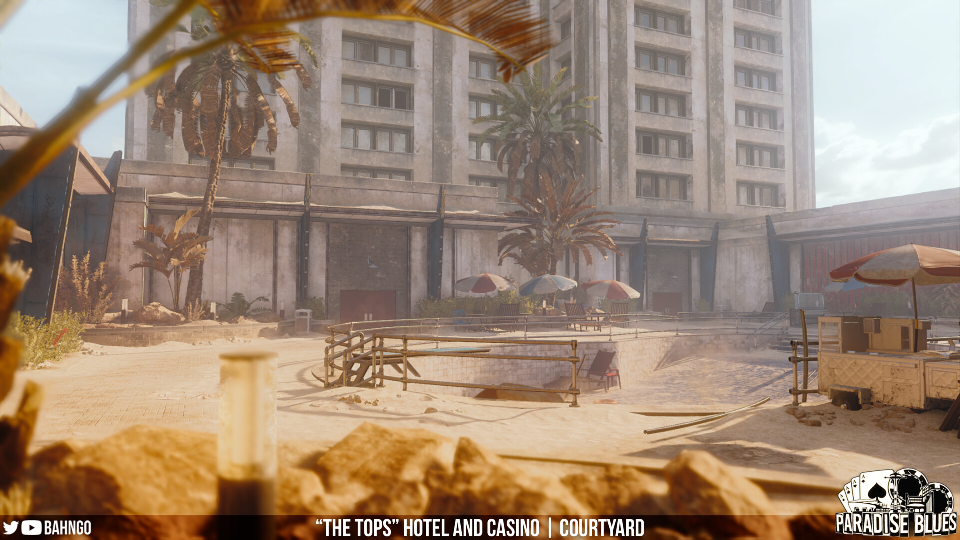 ArtStation - The Tops| Courtyard - "Paradise Blues" (Fallout Zombies)