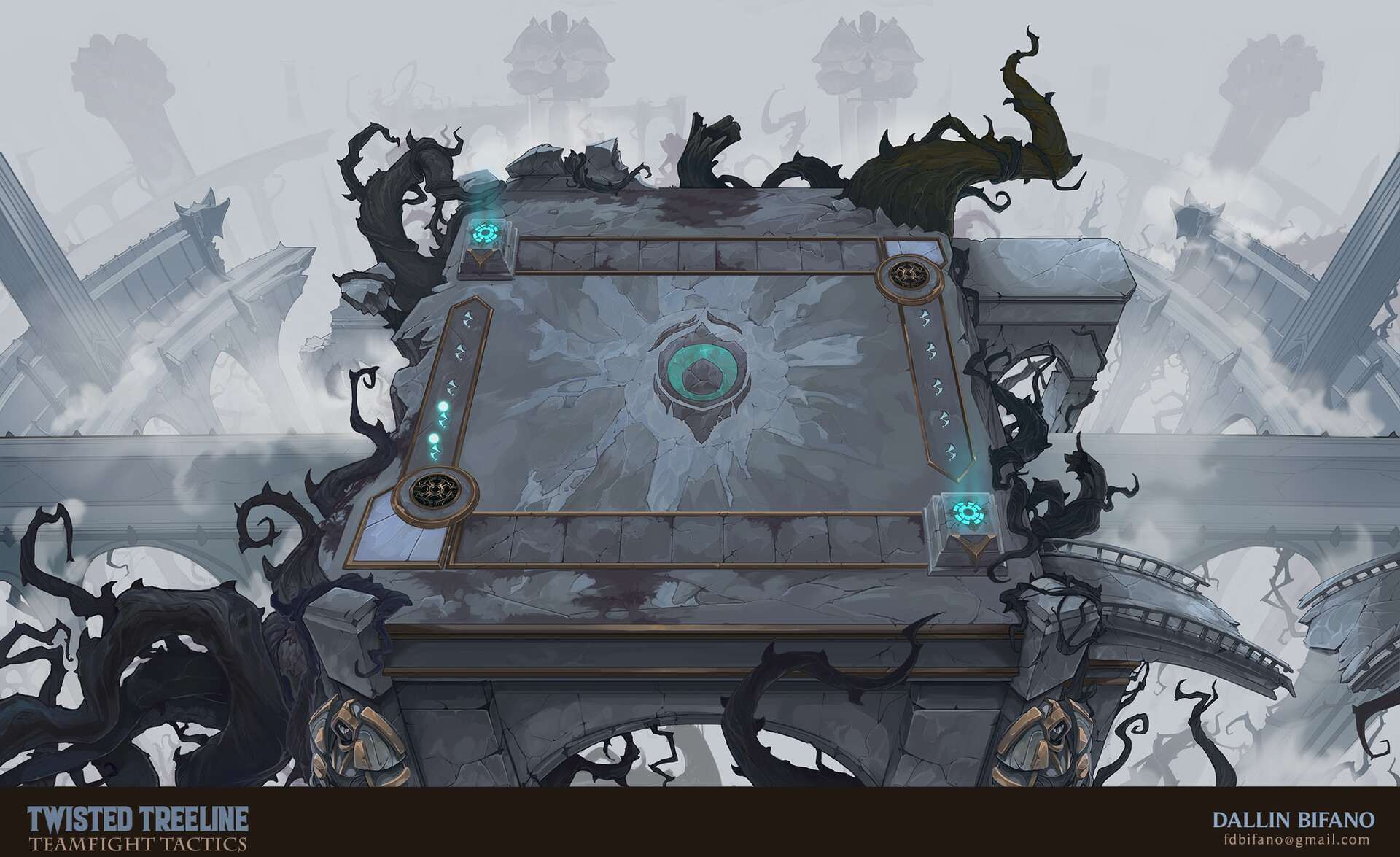 Dallin Bifano - League of Legends Twisted Treeline TFT Map Concept