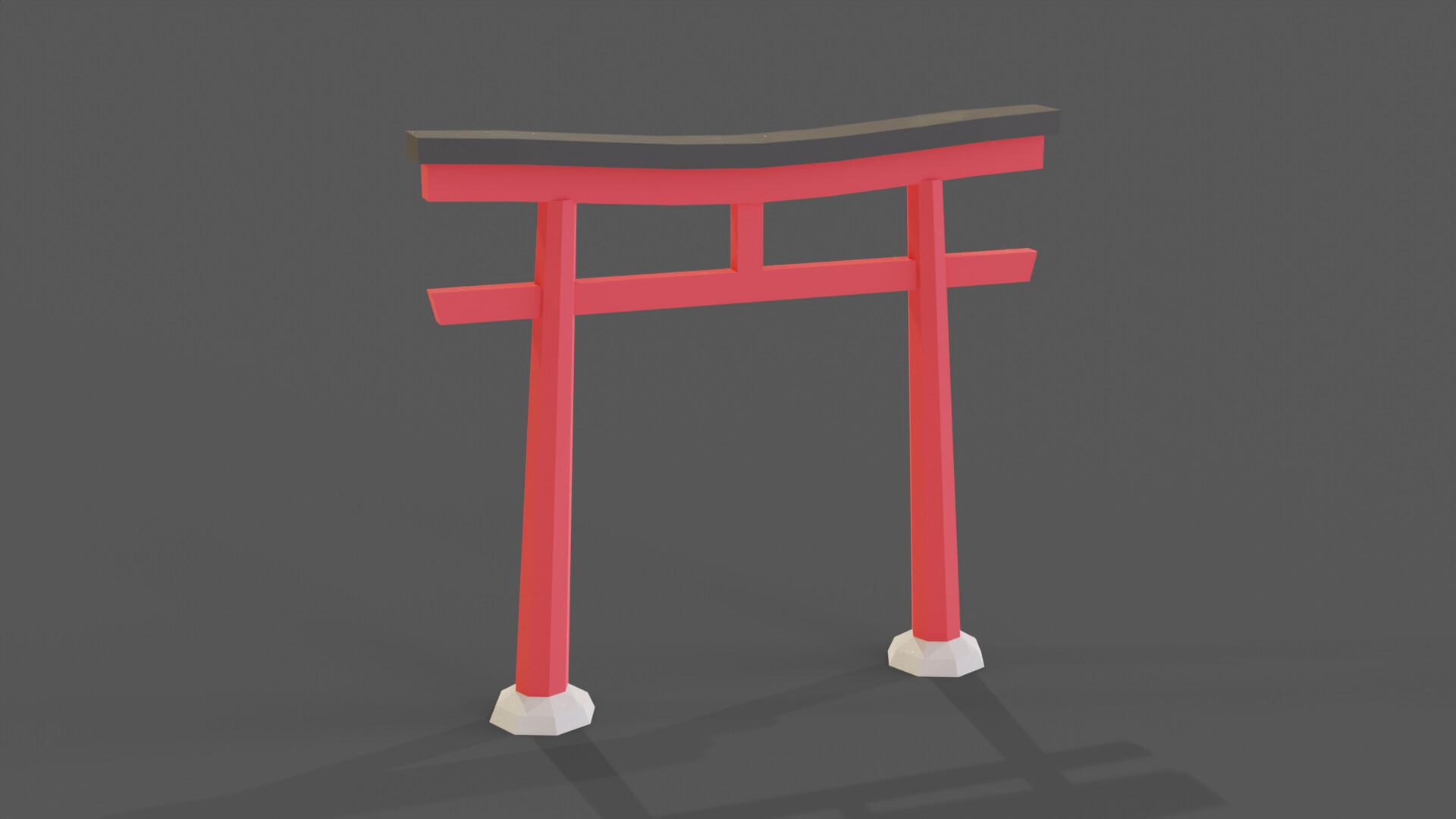 ArtStation - Low poly Torii gate.