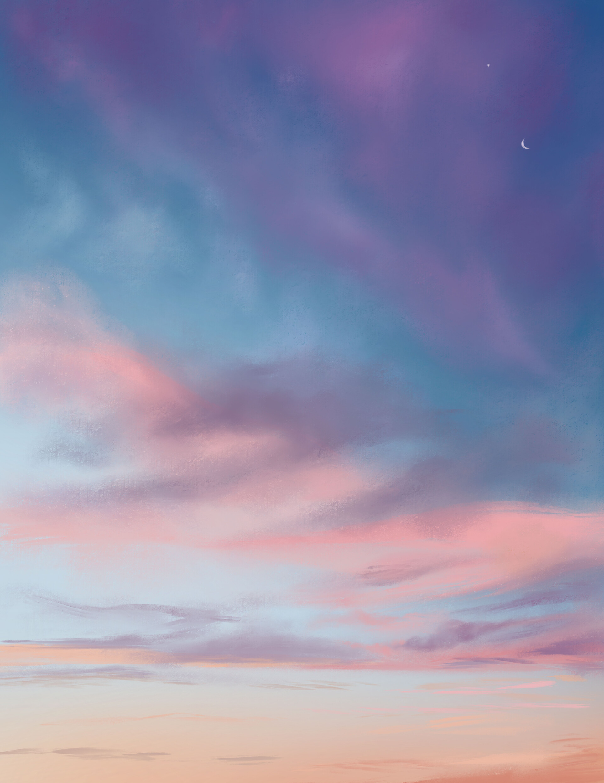 fluffy sunset clouds