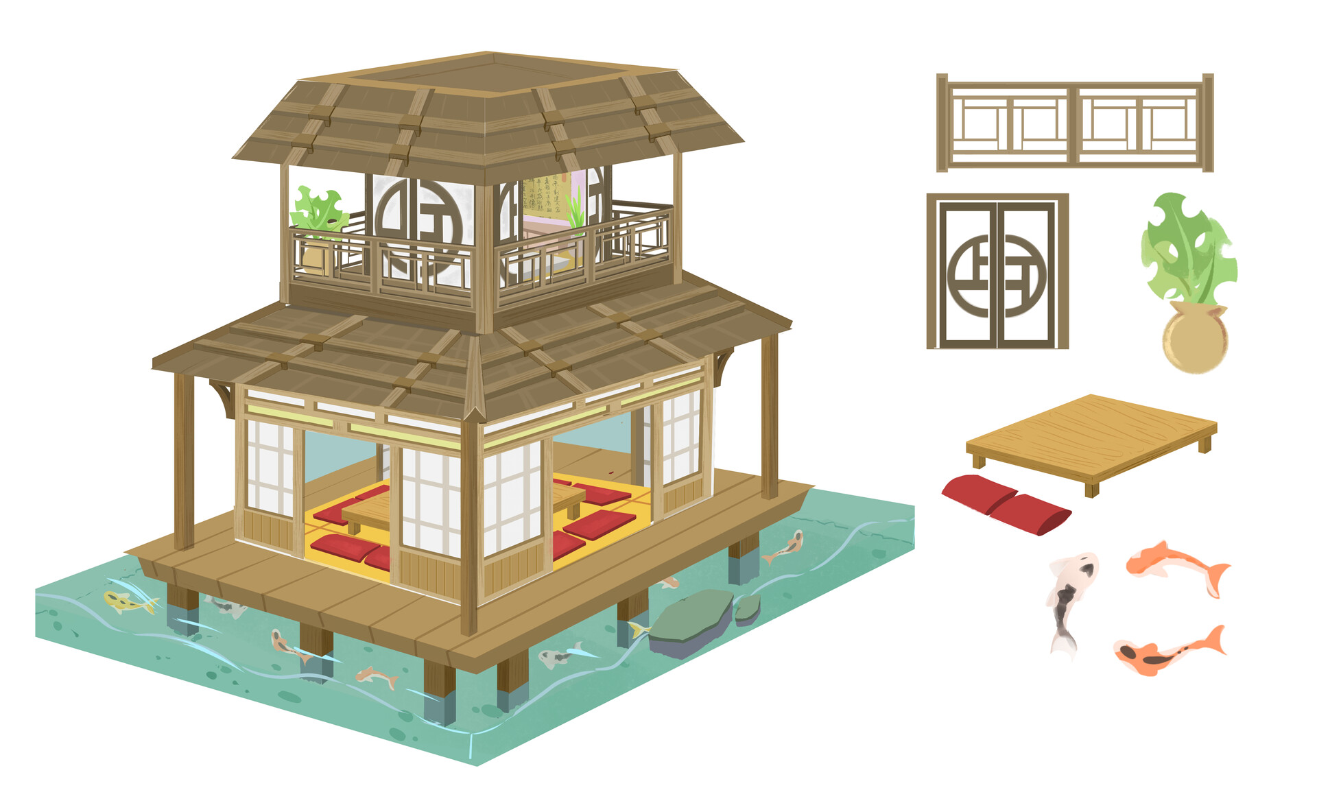 ArtStation - traditional japan house