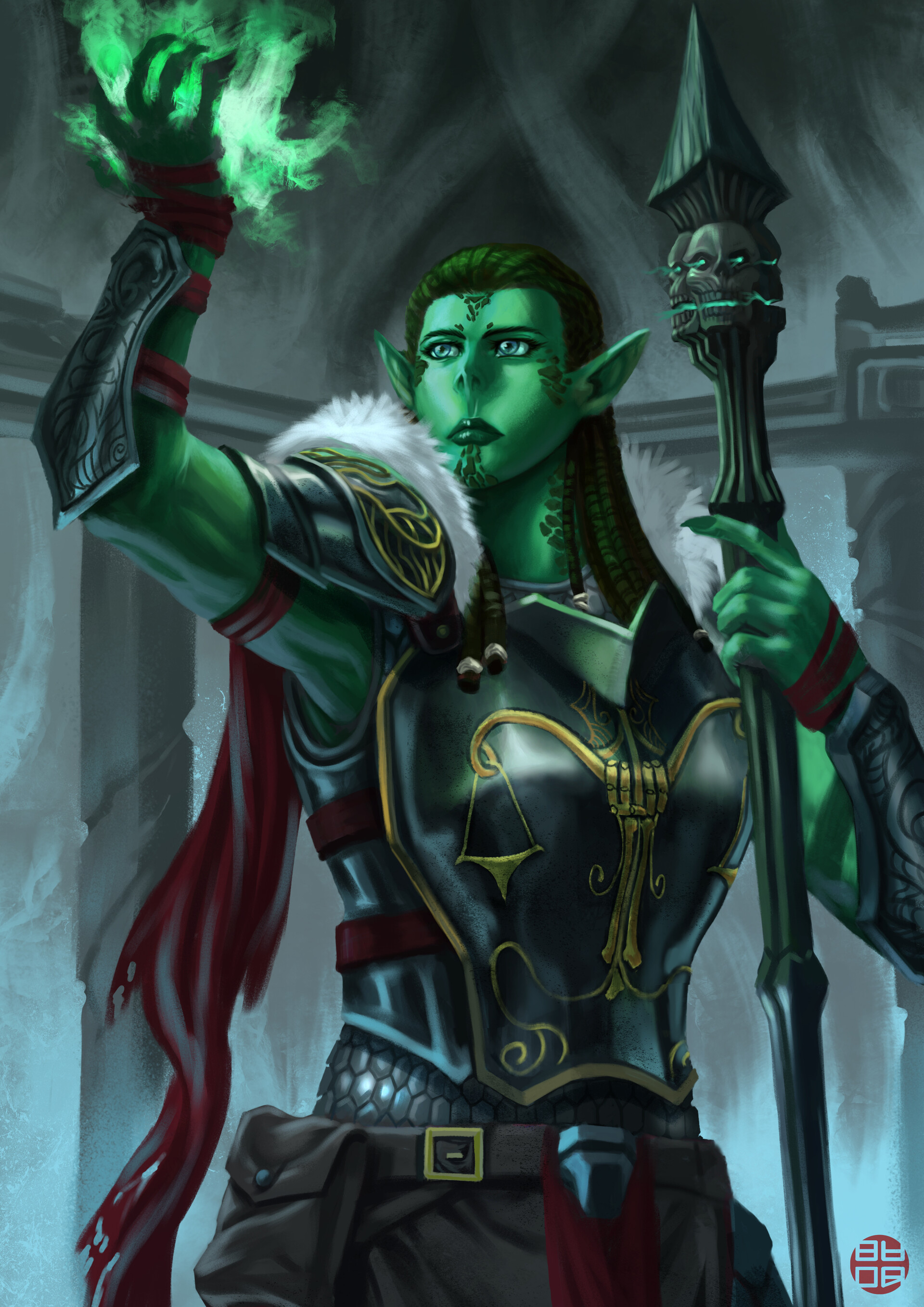 ArtStation - Githzerai Grave Cleric of Kelemdor