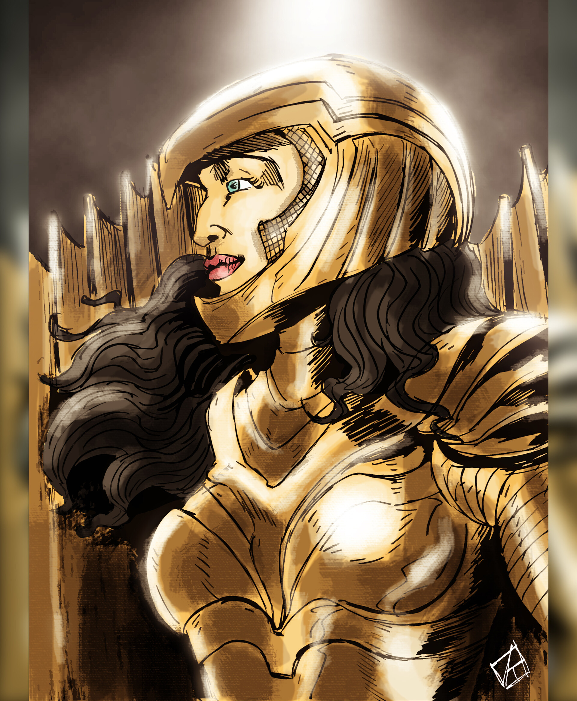 ArtStation - WW 84 - Golden Armor Fan Art